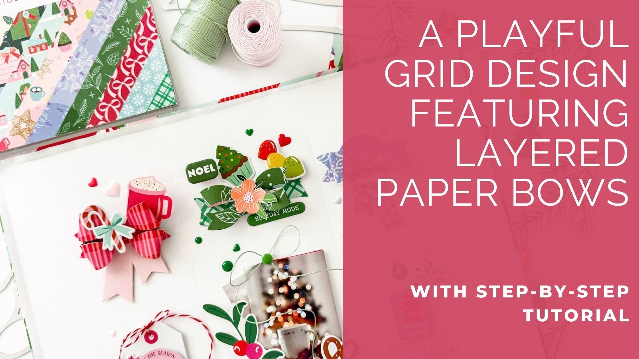 Grid Design Layout with Bows and Banners | Susi Becerra – Pinkfresh Studio