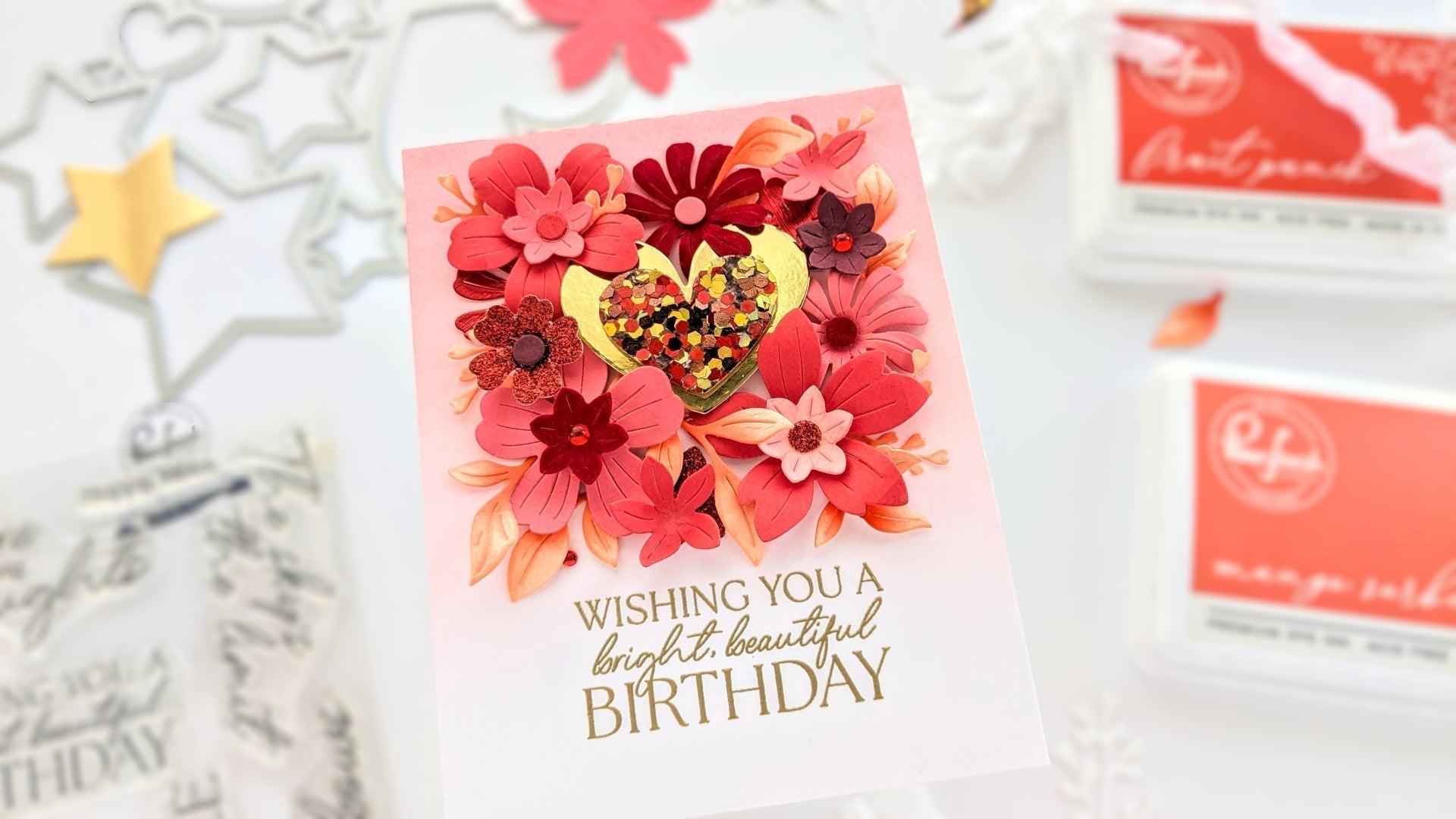 Bright, Beautiful Birthday Card | Anne Fiene – Pinkfresh Studio