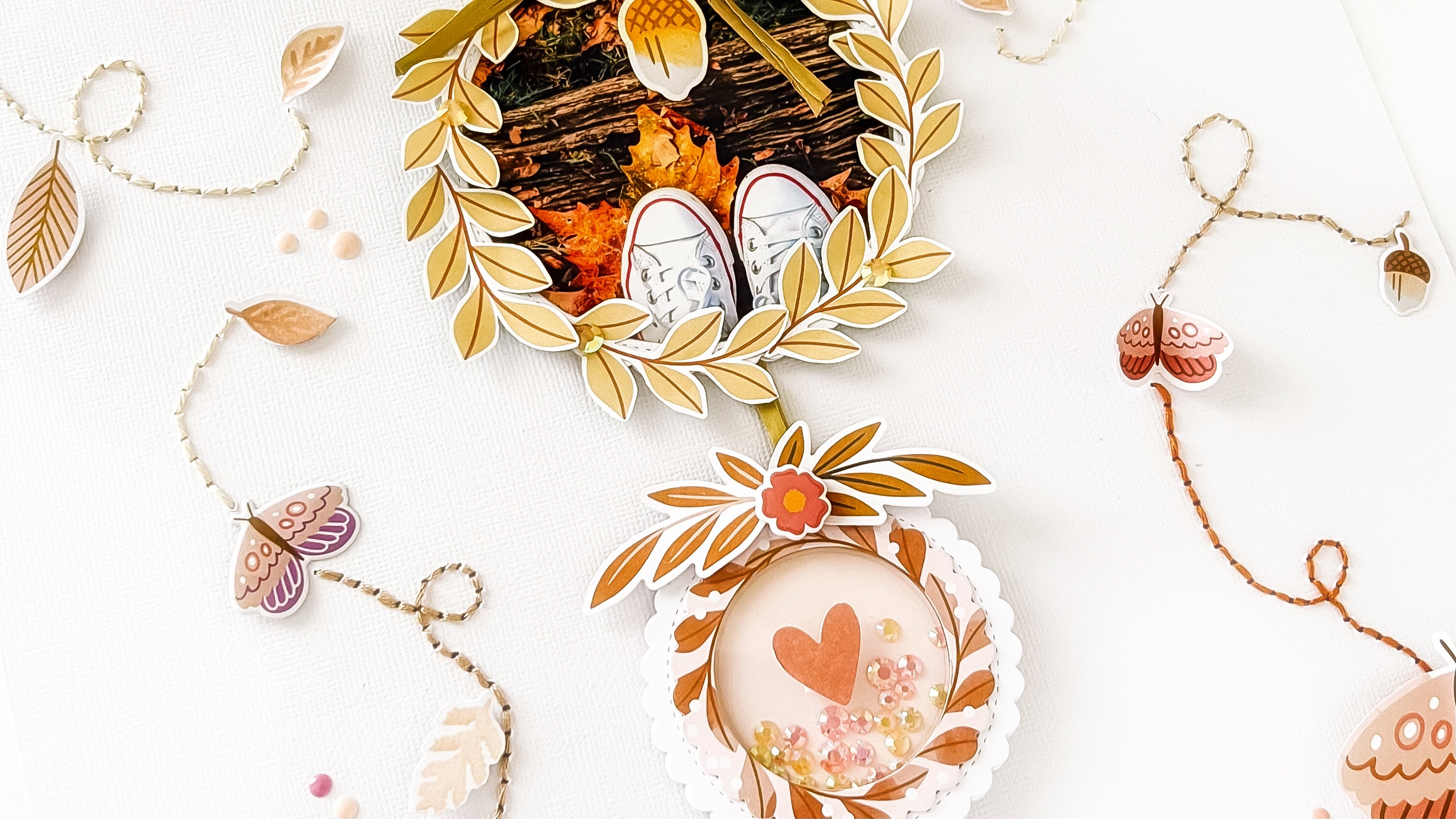 Autumn Leaves Layout | Susi Becerra – Pinkfresh Studio