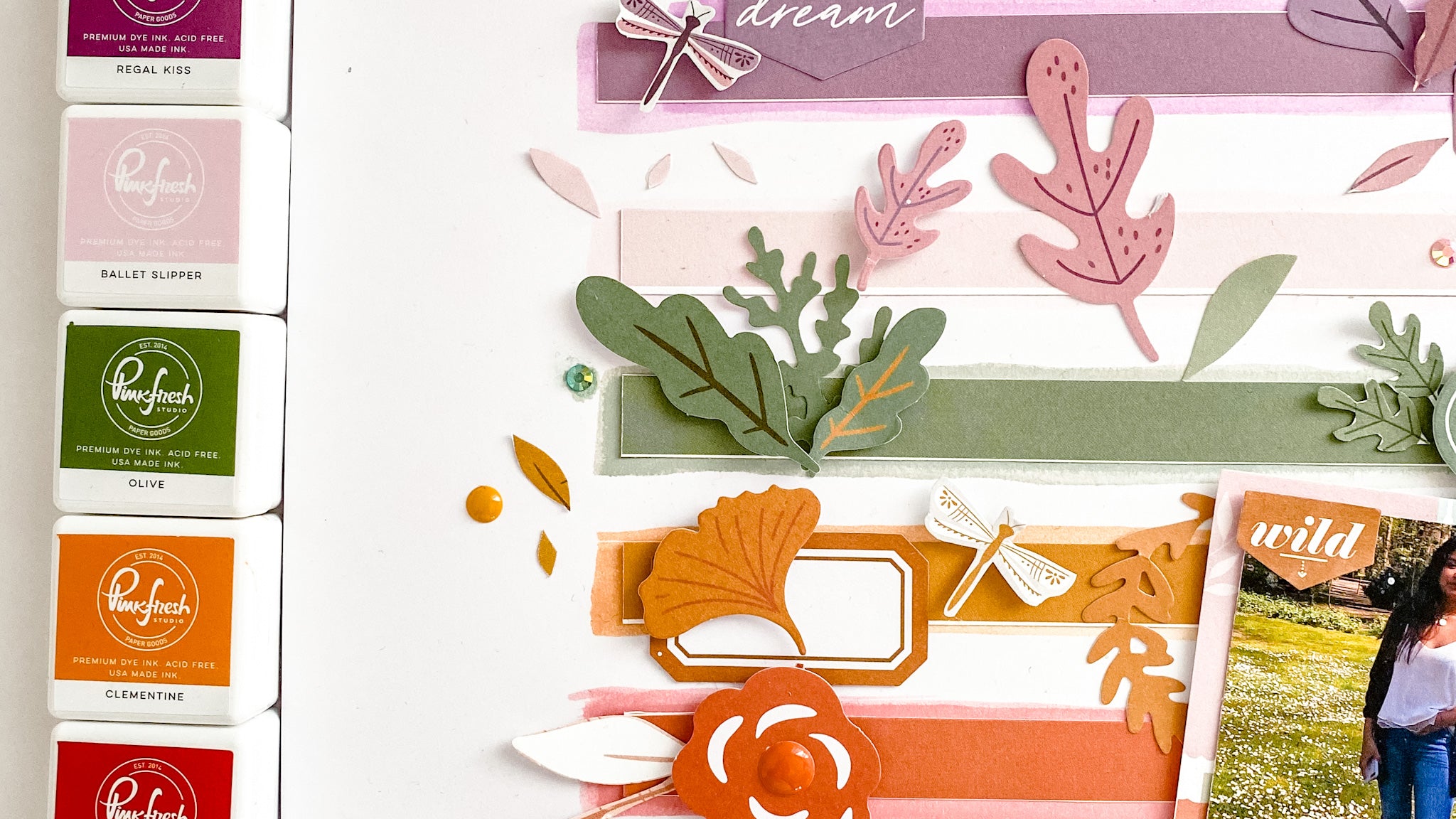 Autumn colors Layout | Susi Becerra – Pinkfresh Studio