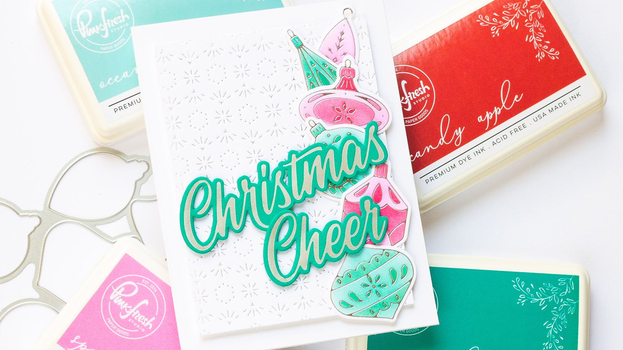 Clean and Simple Christmas Cheer Card | Angela Simpson – Pinkfresh Studio