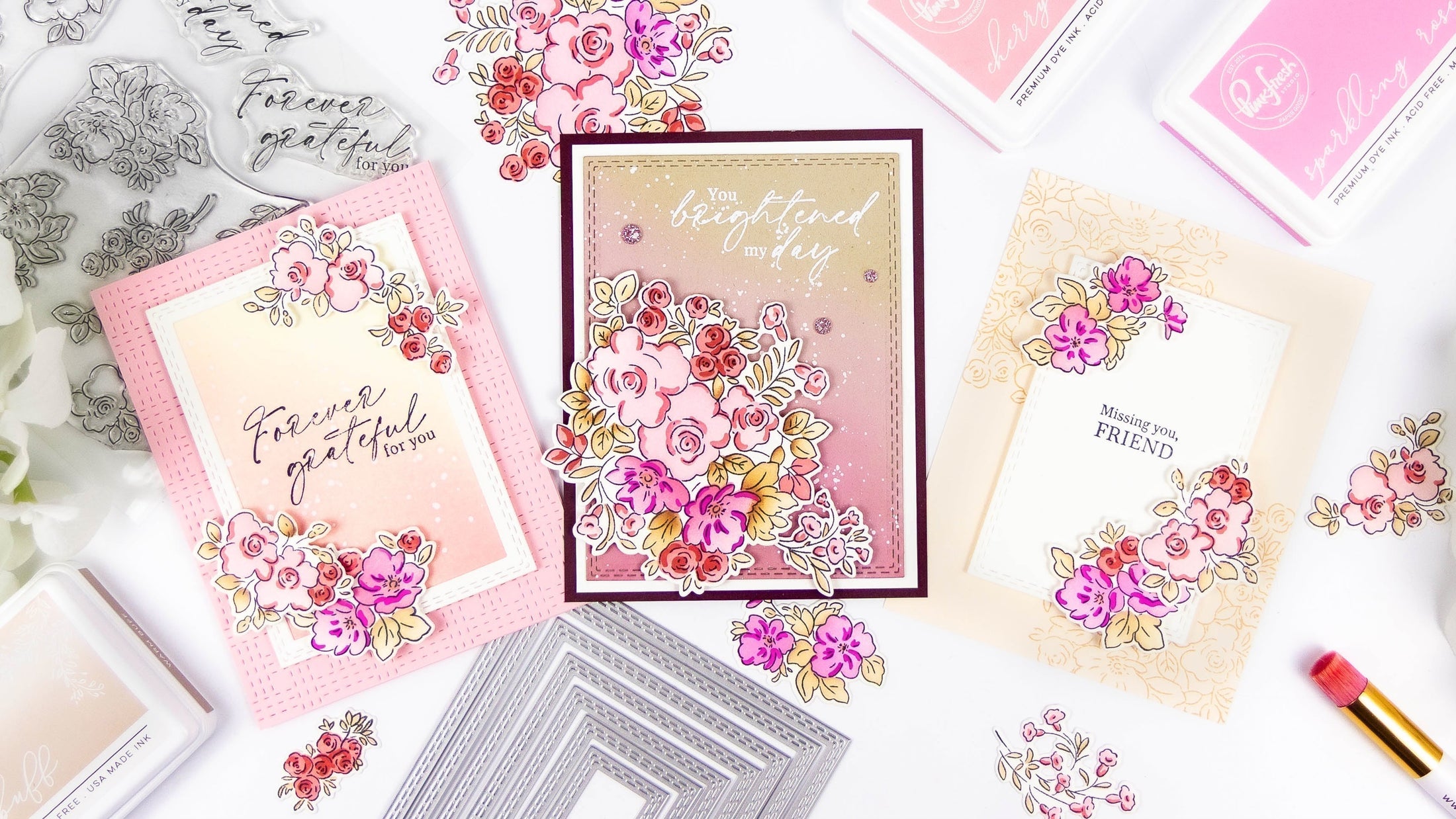 Three Easy and Elegant Designs with Blooming Grace | Rachel Alvarado – Pinkfresh Studio