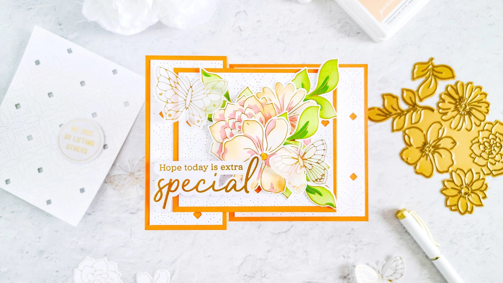 Fancy Fold Box Floral Inspiration Card┃Yasmin Diaz – Pinkfresh Studio