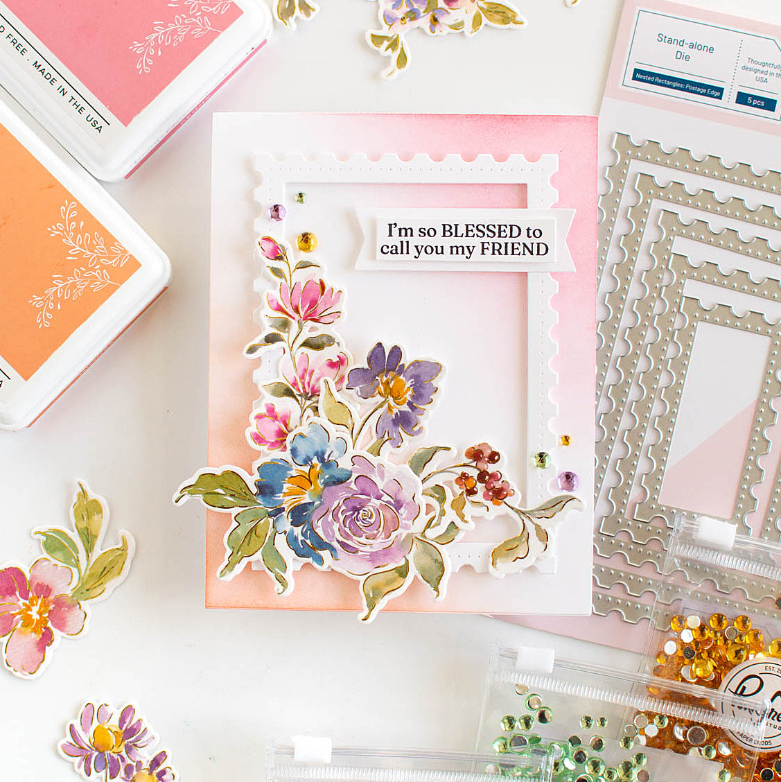 Essentials: Nested Rectangles Postage Edge – Pinkfresh Studio