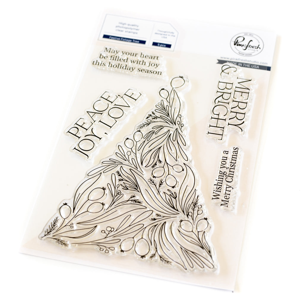Festive Foliage Tree stamp – Pinkfresh Studio