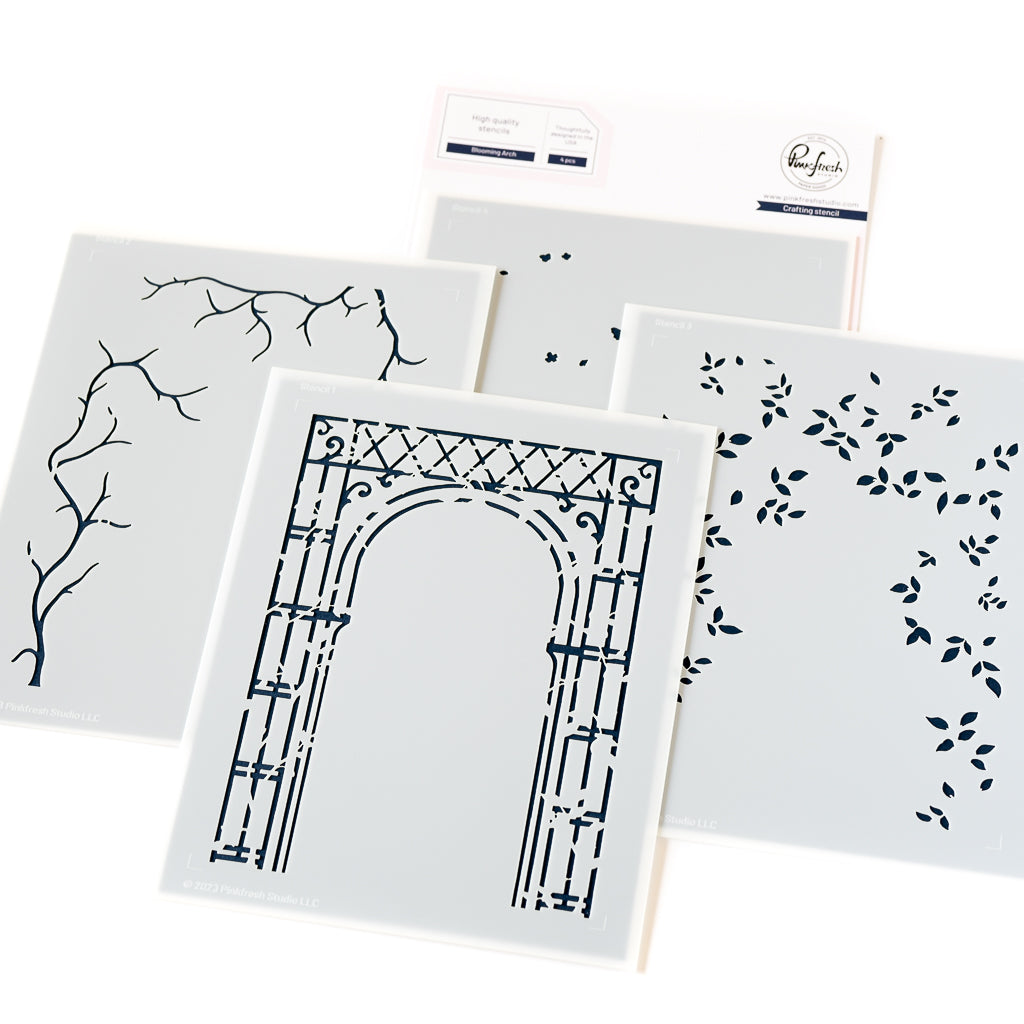 Blooming Arch stencil – Pinkfresh Studio
