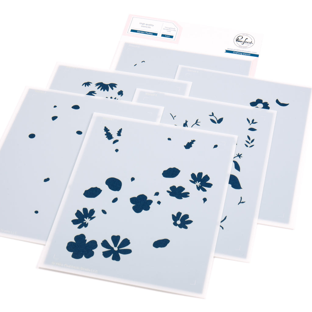 Garden Medley stencil – Pinkfresh Studio