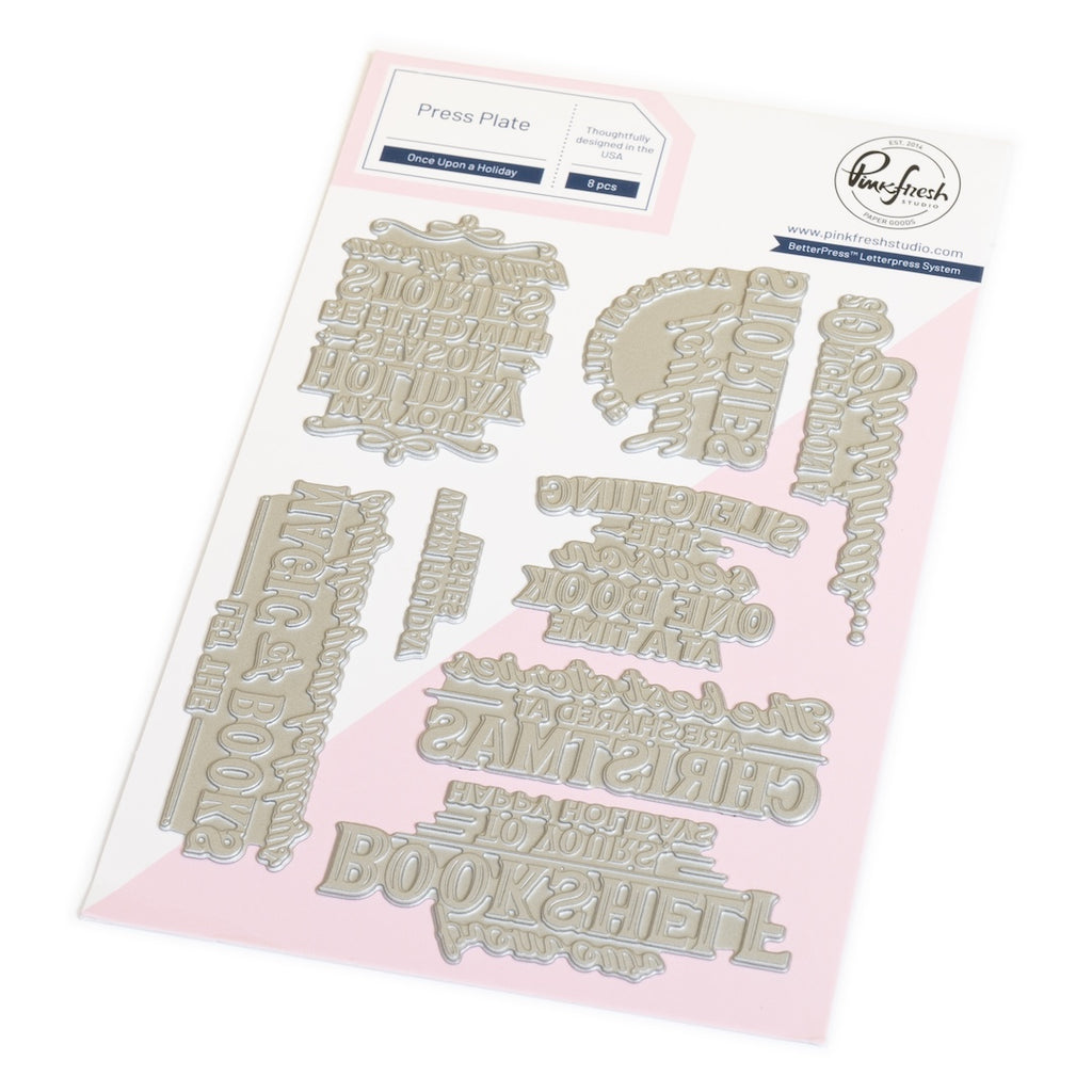 Once Upon a Holiday press plate – Pinkfresh Studio