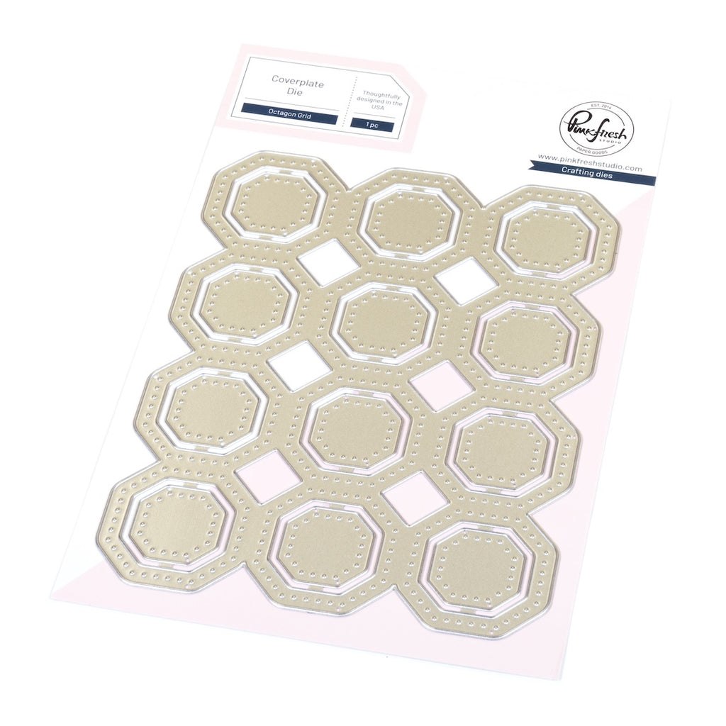 Octagon Grid coverplate die – Pinkfresh Studio