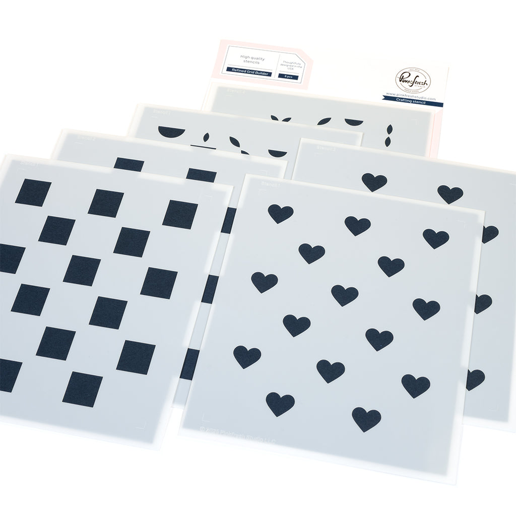 Refined Grid Builder stencil – Pinkfresh Studio
