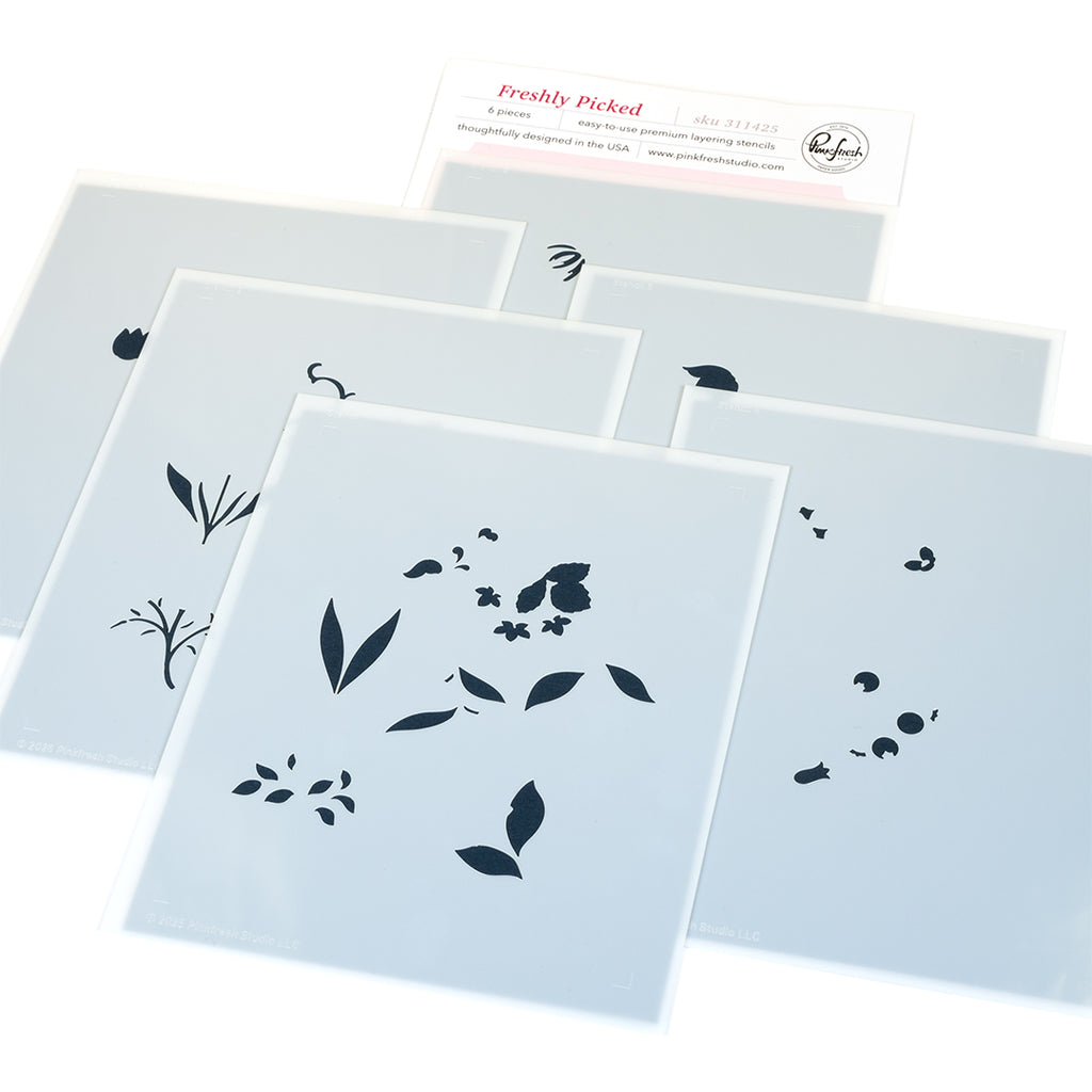 Freshly Picked stencil – Pinkfresh Studio