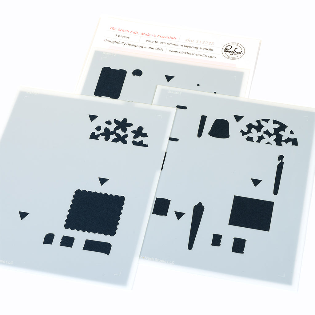 The Stitch Edit: Maker's Essentials stencil – Pinkfresh Studio
