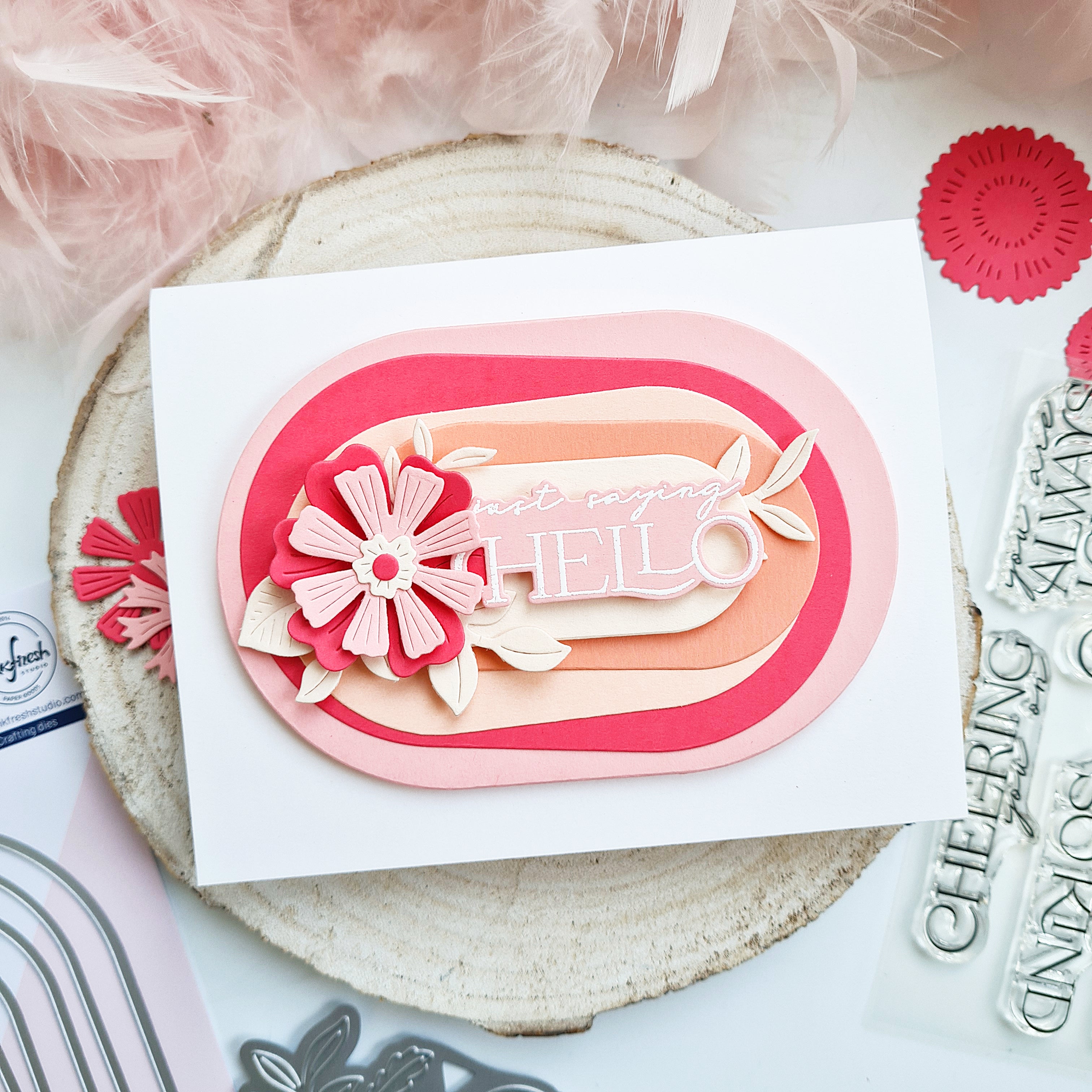 Here For You Sentiments stamp – Pinkfresh Studio