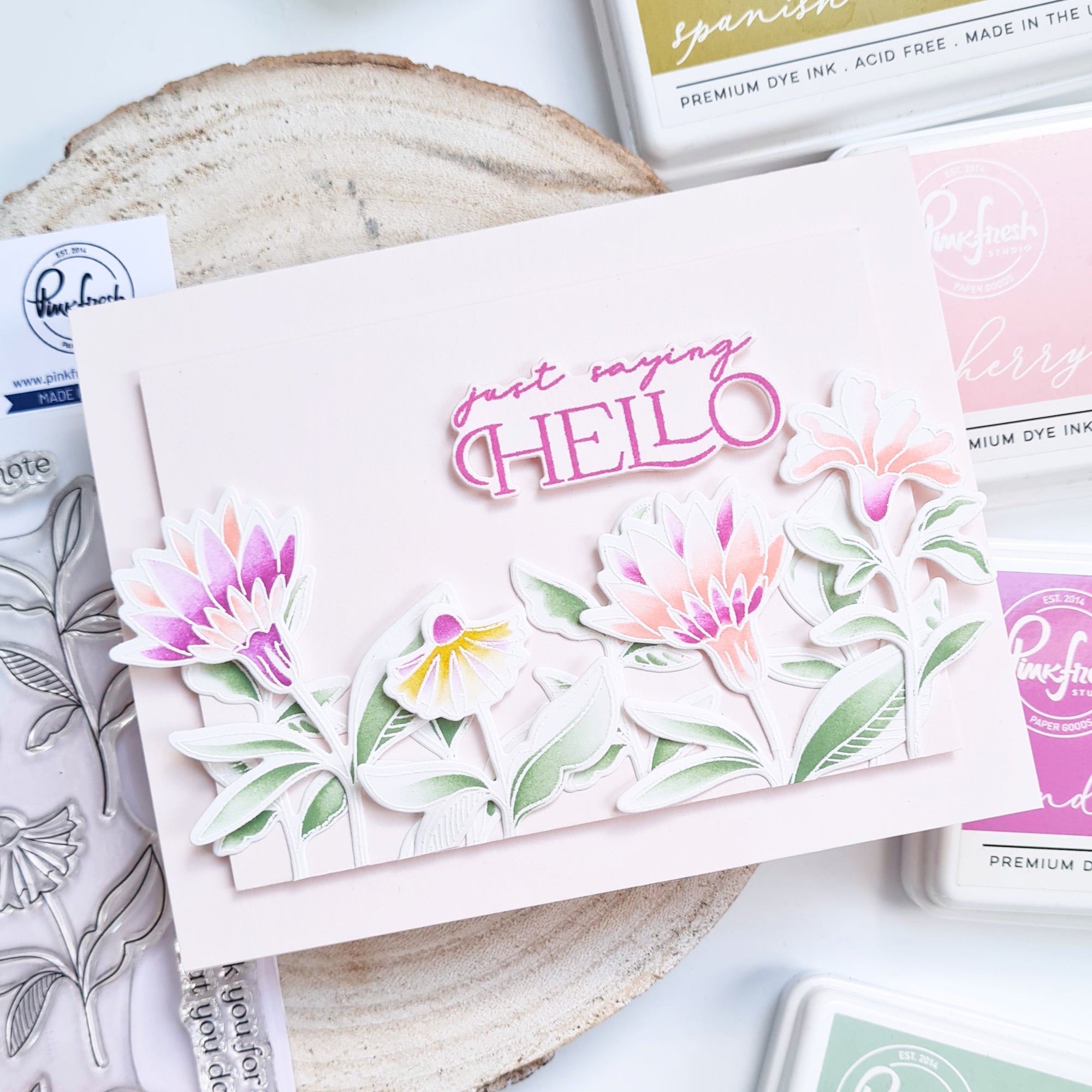 Here For You Sentiments stamp – Pinkfresh Studio