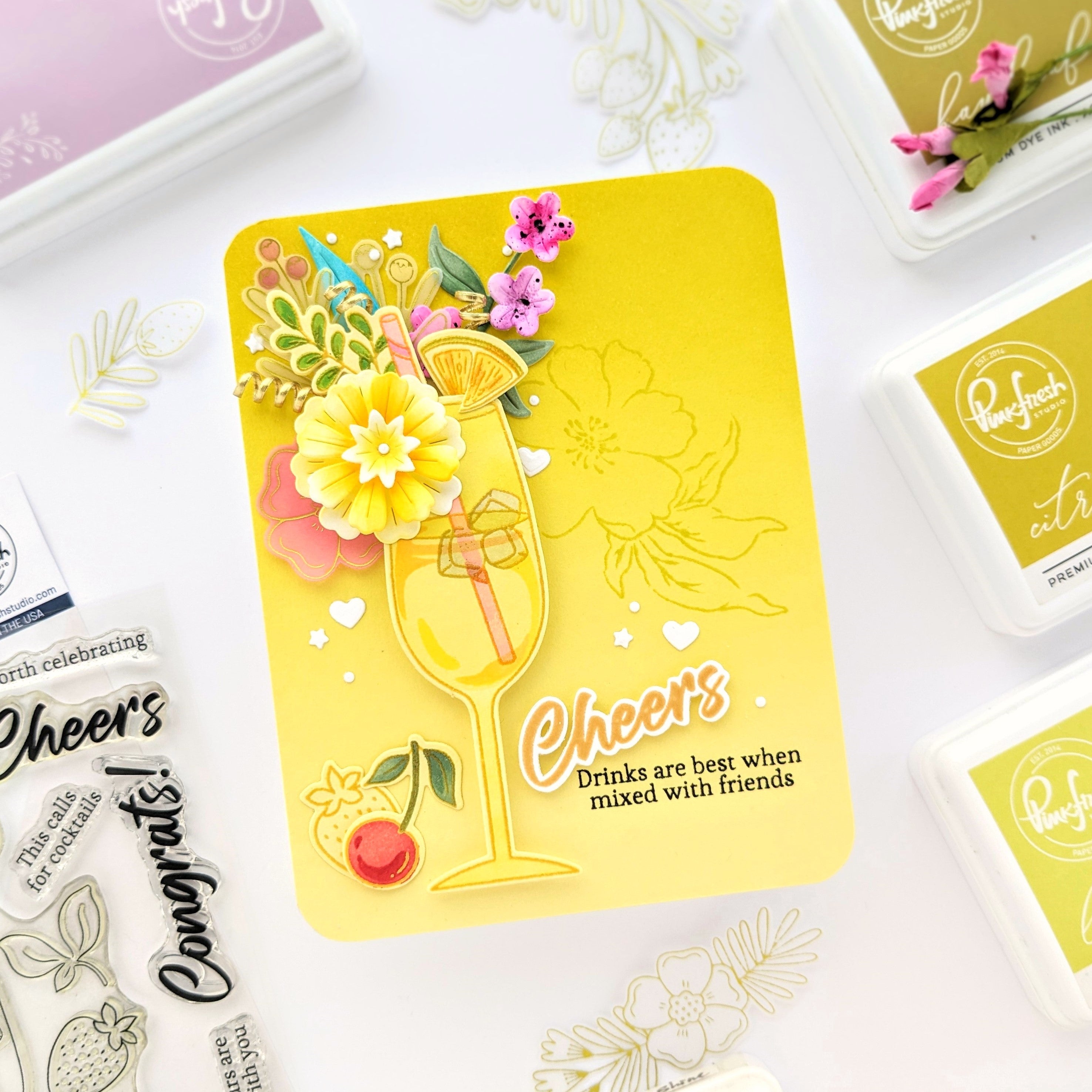Cheers stamp – Pinkfresh Studio