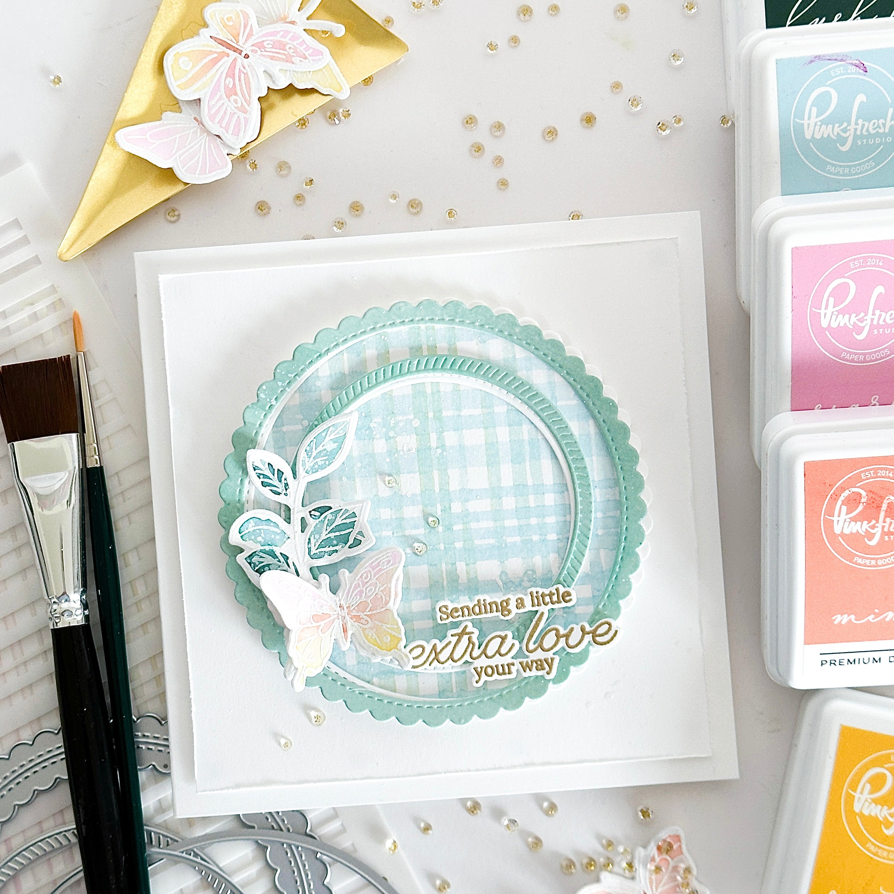 Fluttering Butterflies stamp – Pinkfresh Studio