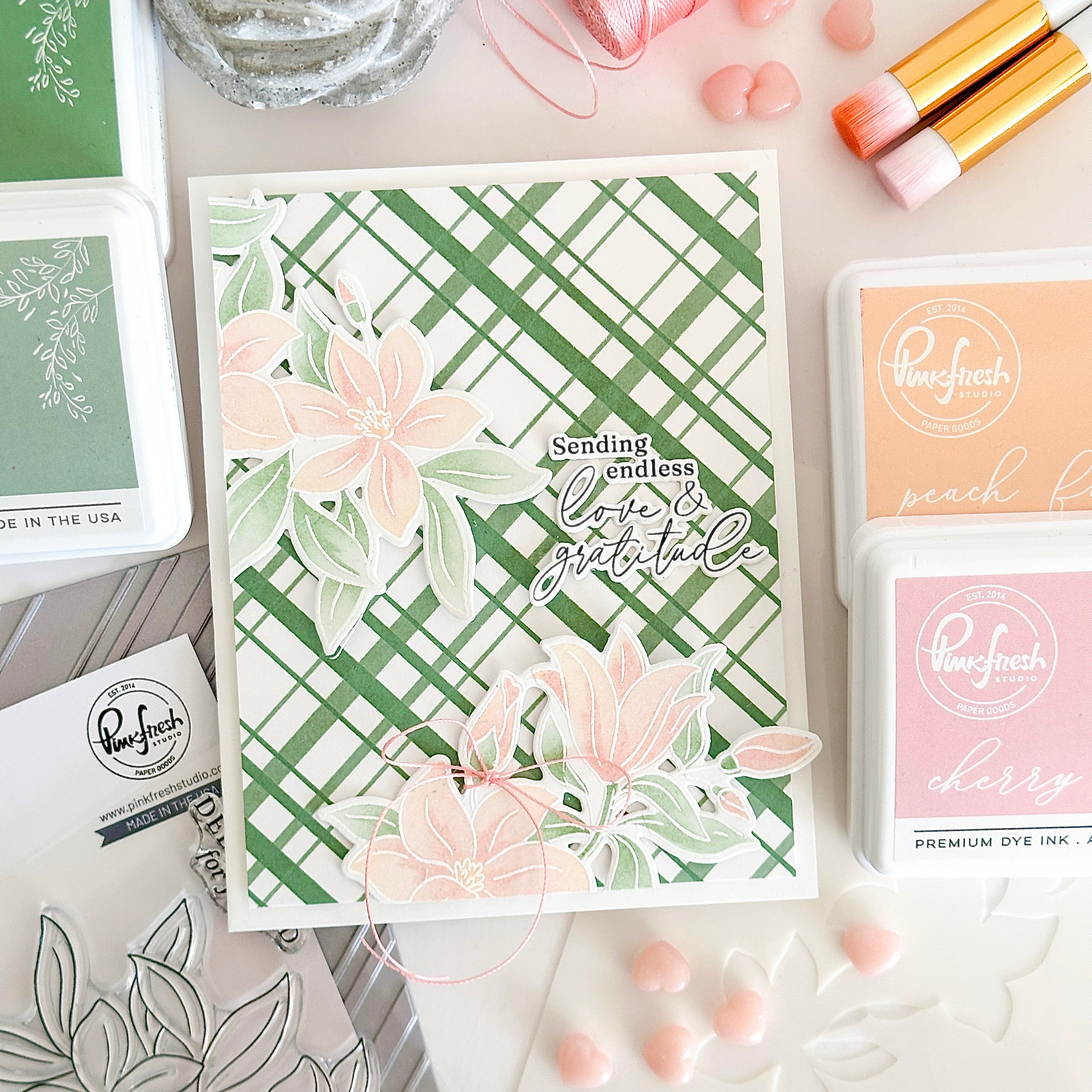 Diagonal Plaid press plate – Pinkfresh Studio