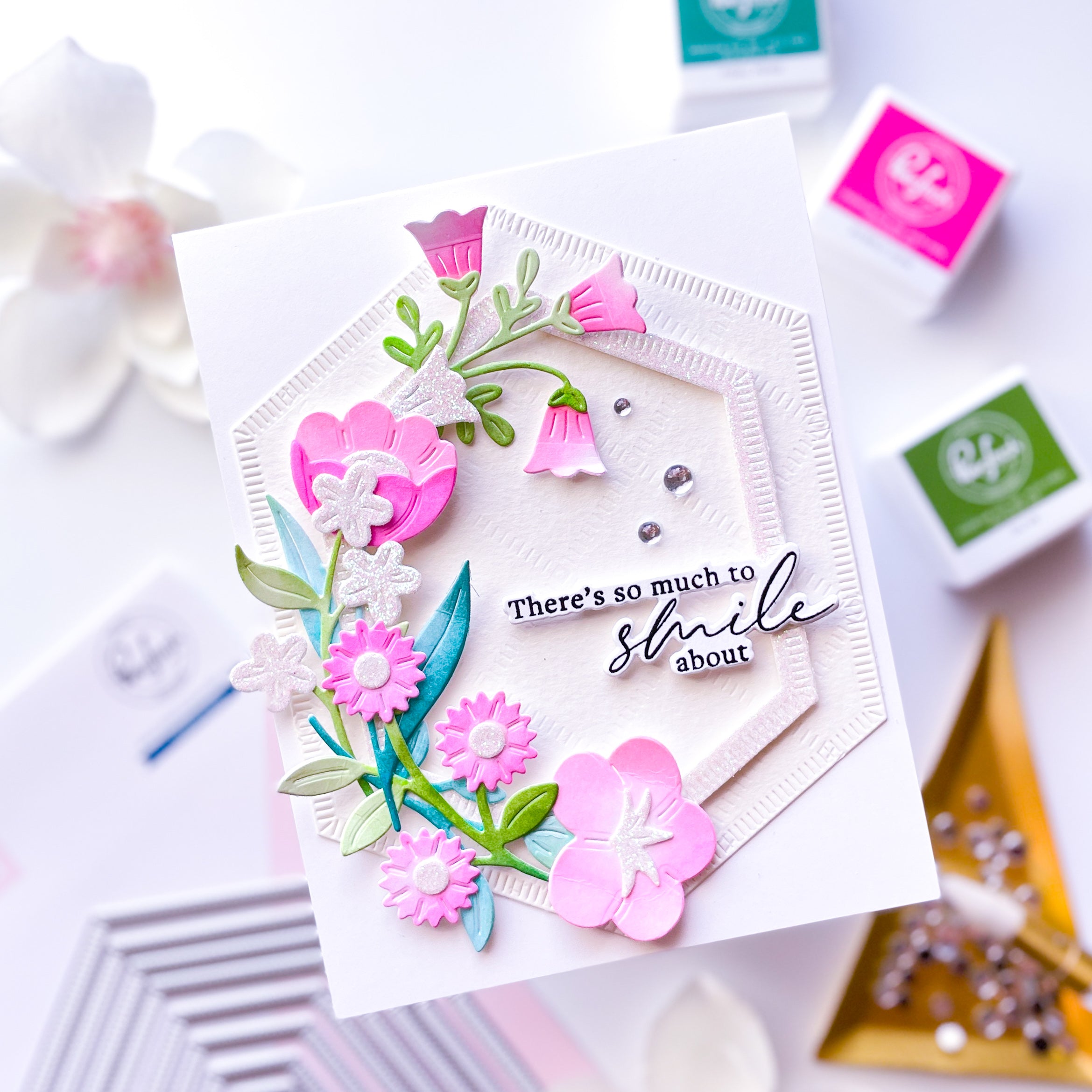 Essentials: Nested Hexagons Blanket Stitched die – Pinkfresh Studio