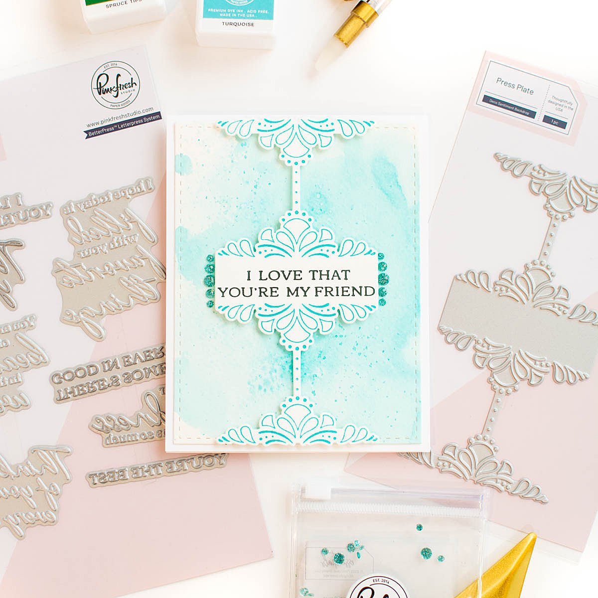 Favorite Things Sentiments press plate – Pinkfresh Studio