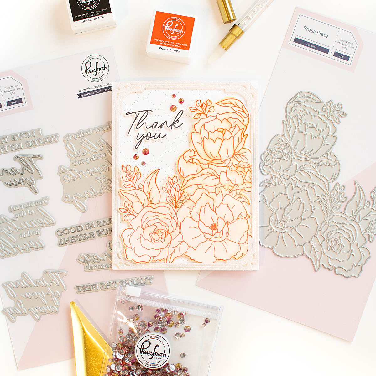 Favorite Things Sentiments press plate – Pinkfresh Studio