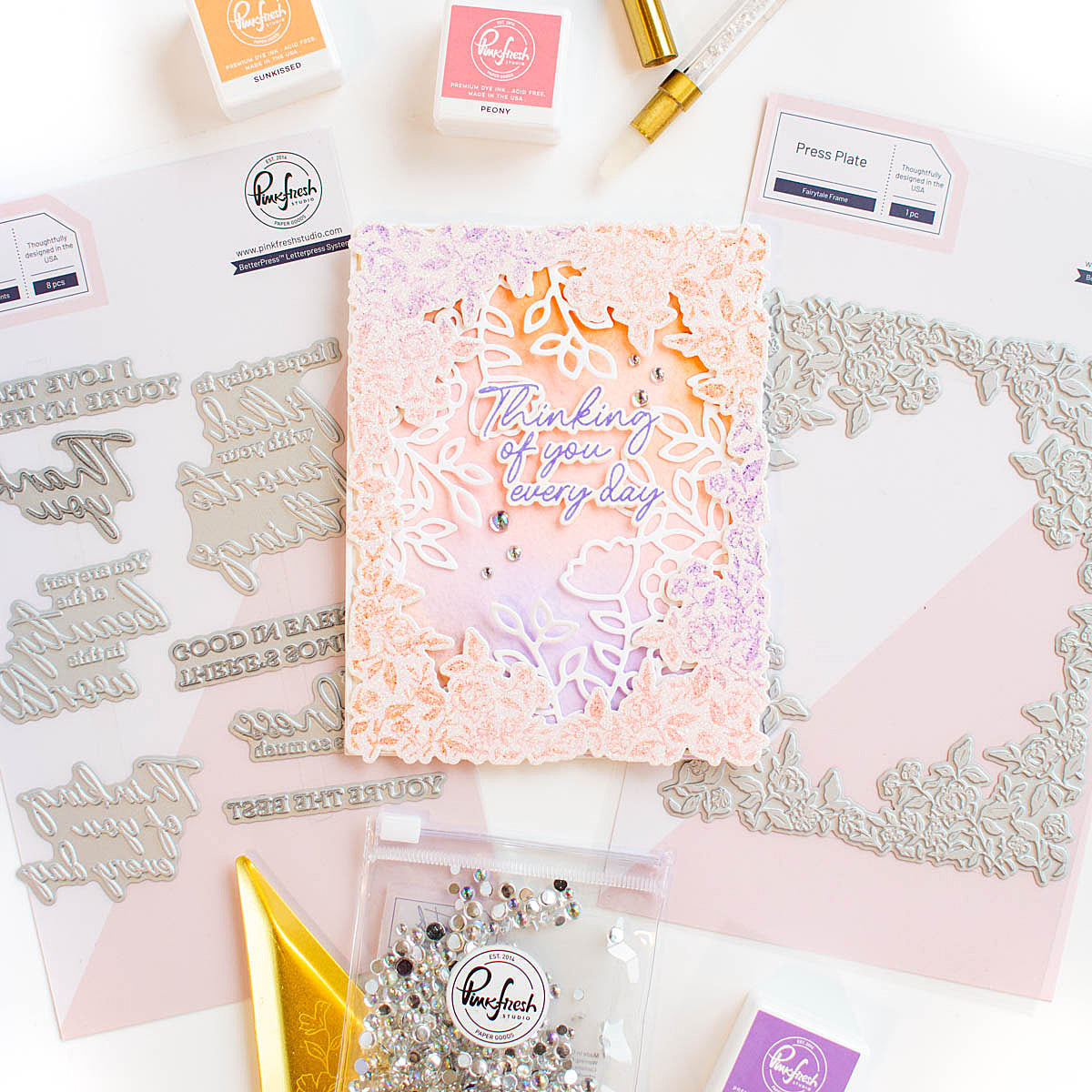 Favorite Things Sentiments press plate – Pinkfresh Studio