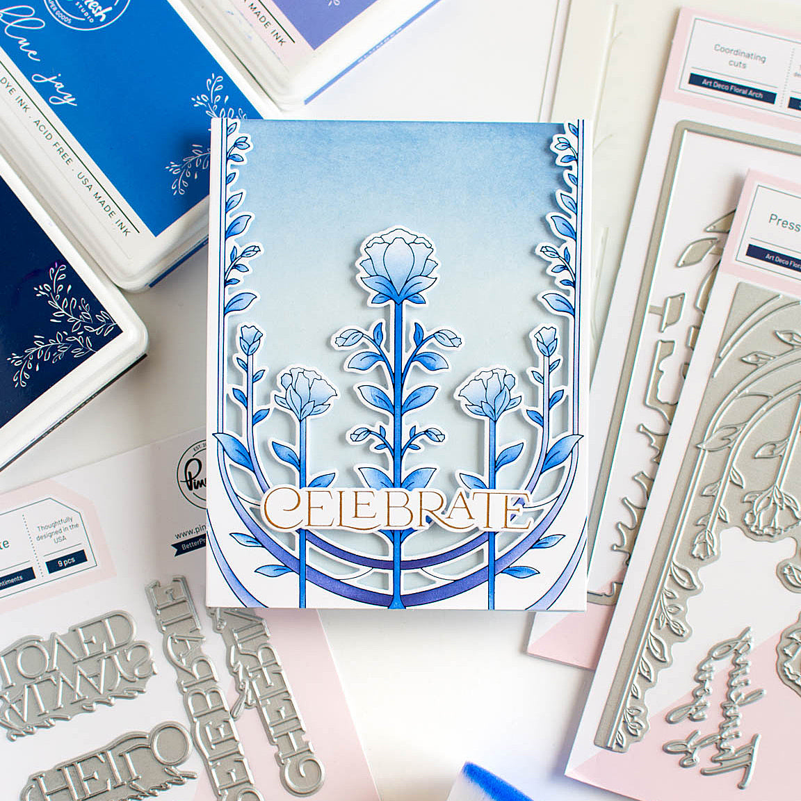 Art Deco Floral Arch press plate – Pinkfresh Studio