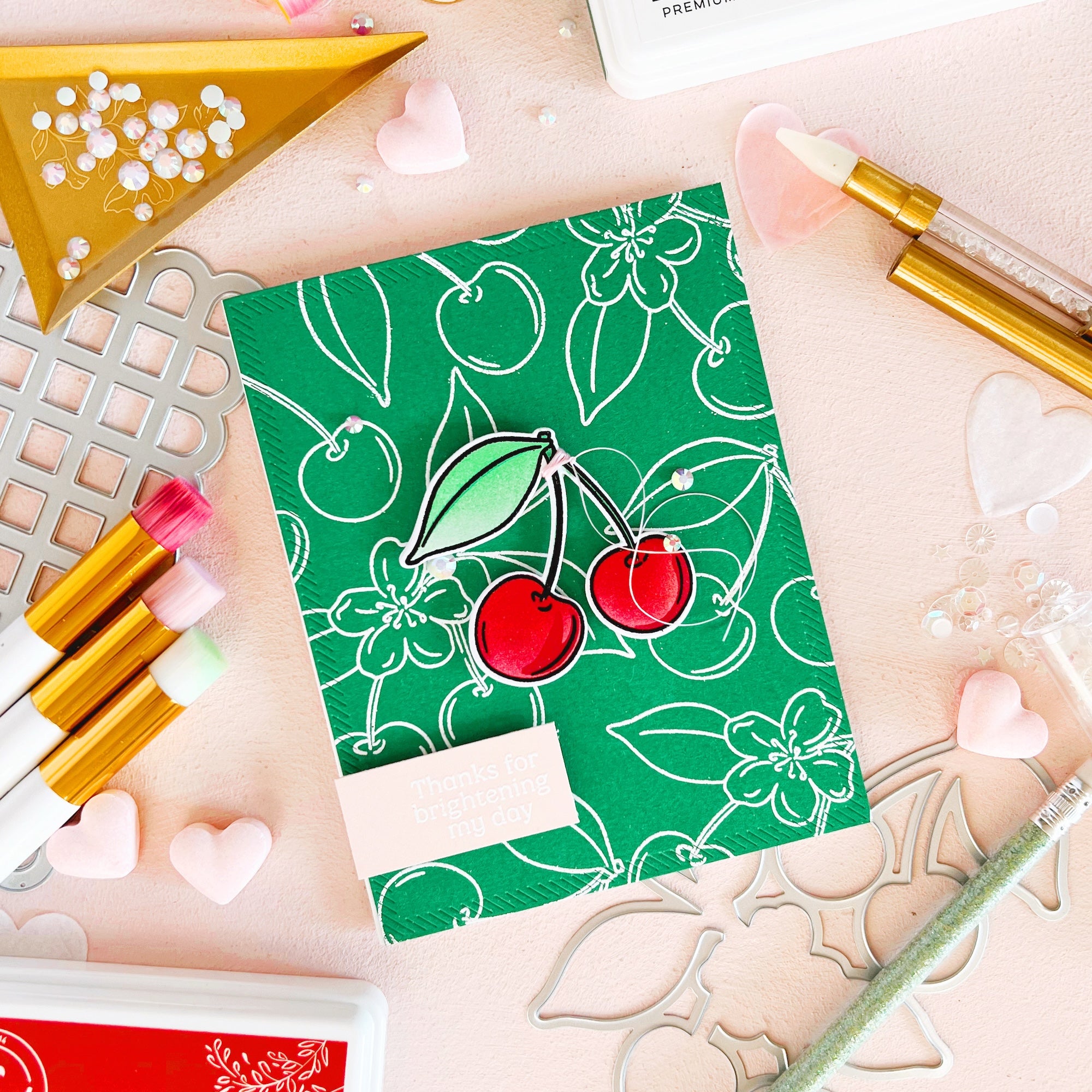 Cherry Bliss stamp – Pinkfresh Studio