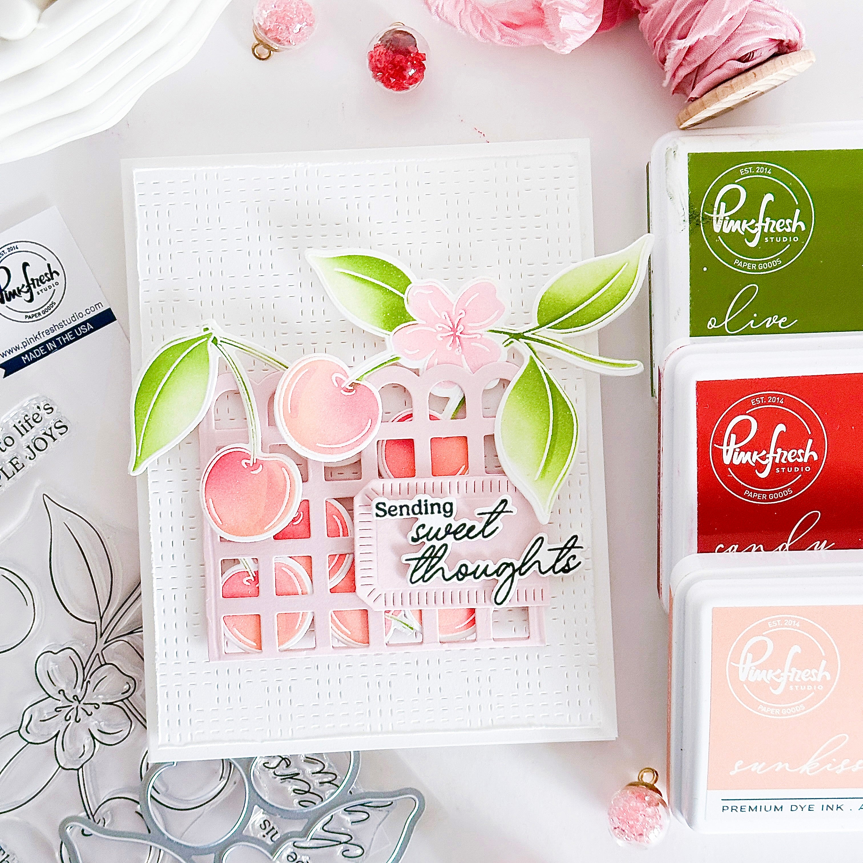 Cherry Bliss stamp – Pinkfresh Studio