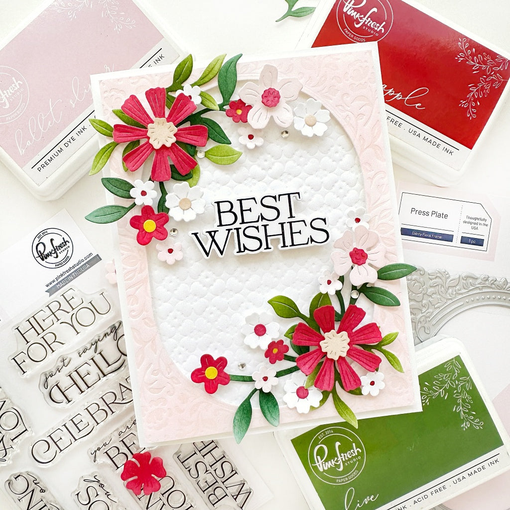 Here For You Sentiments stamp – Pinkfresh Studio