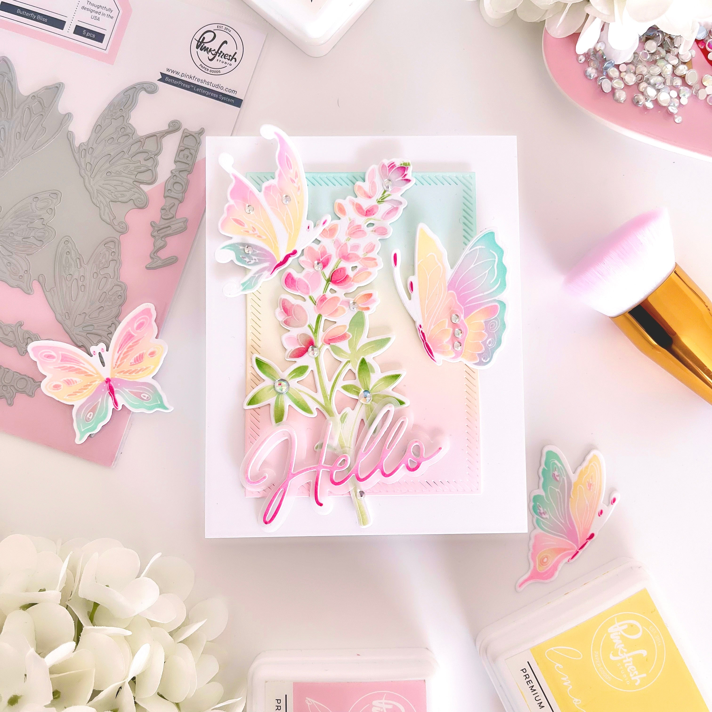 Butterfly Bliss stencil – Pinkfresh Studio