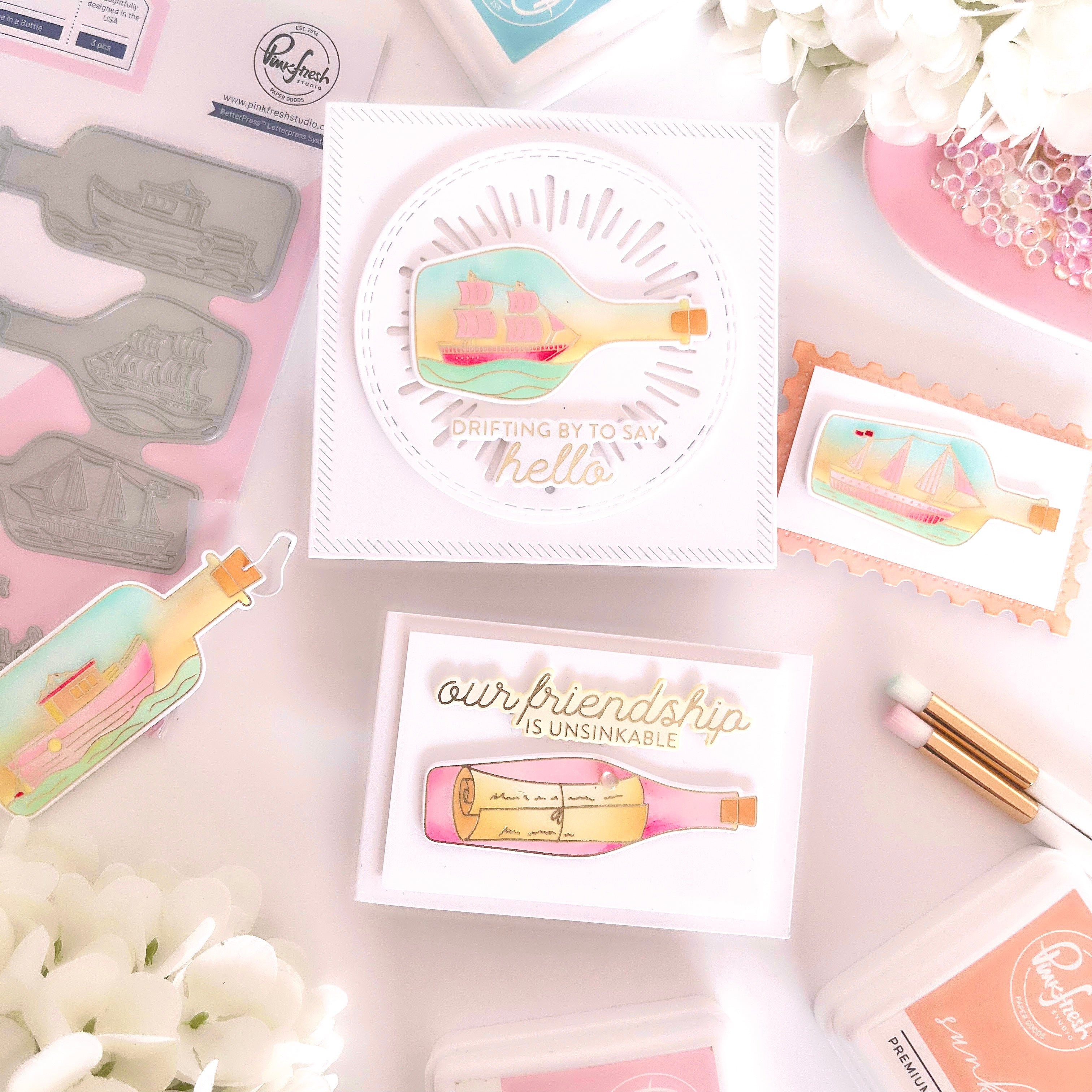 Essentials: Nested Squares Diagonal Stitch die – Pinkfresh Studio