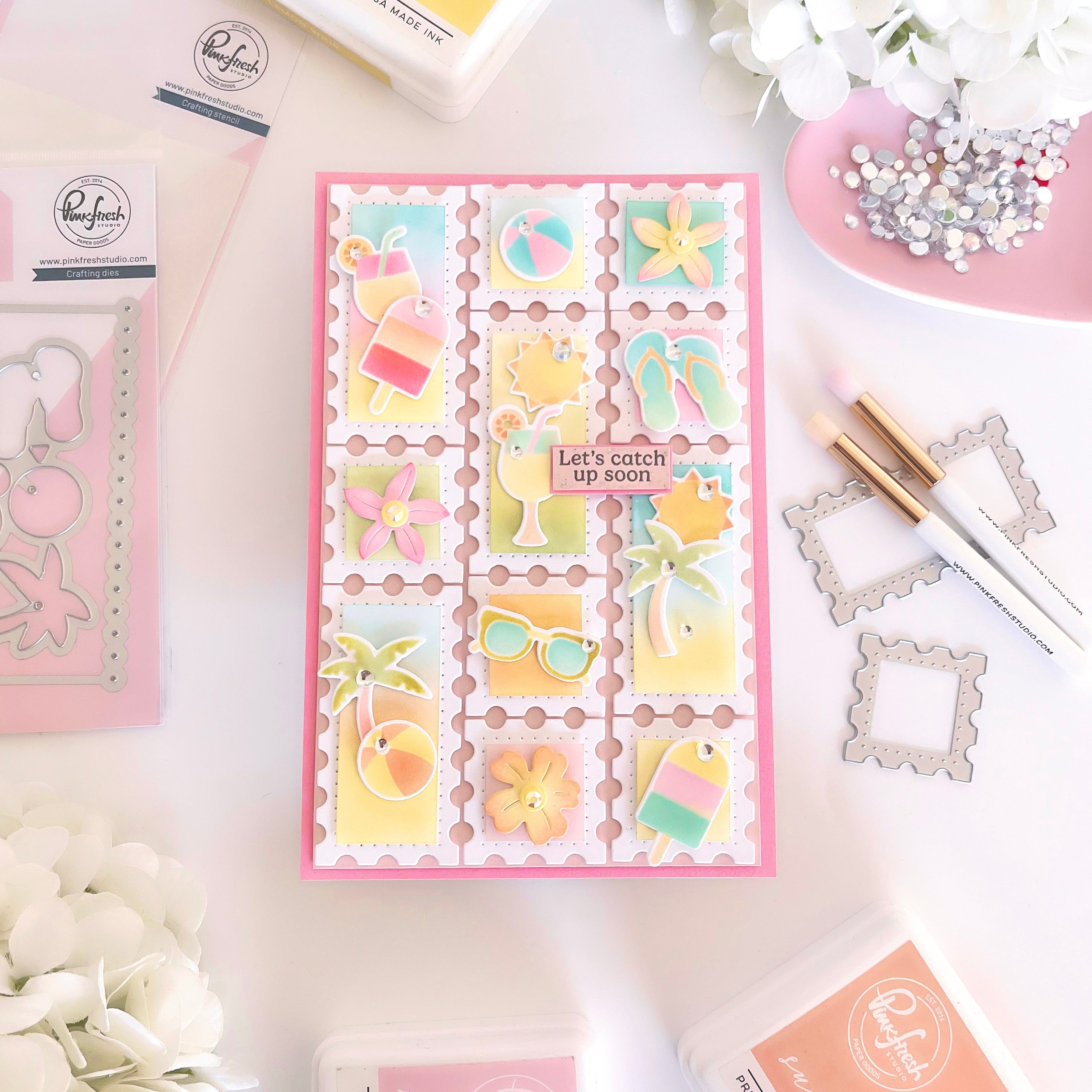 Essentials: Dotted Postage Square die – Pinkfresh Studio
