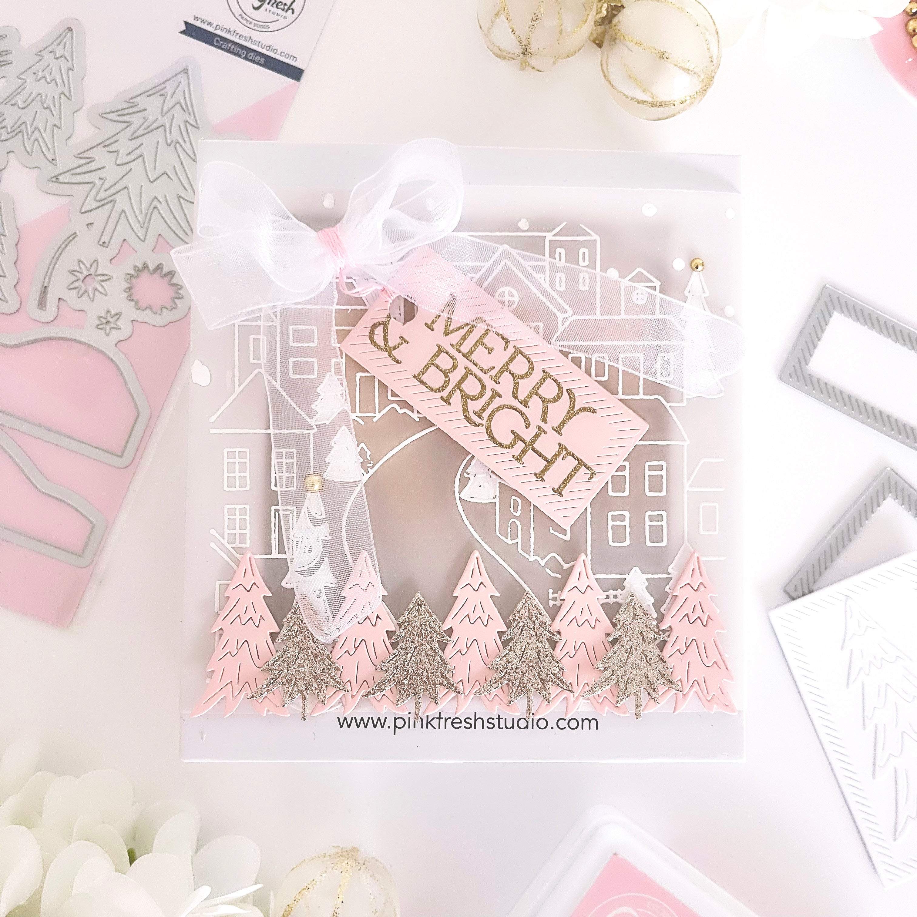 Essentials: Nested Rectangles Diagonal Stitch die – Pinkfresh Studio