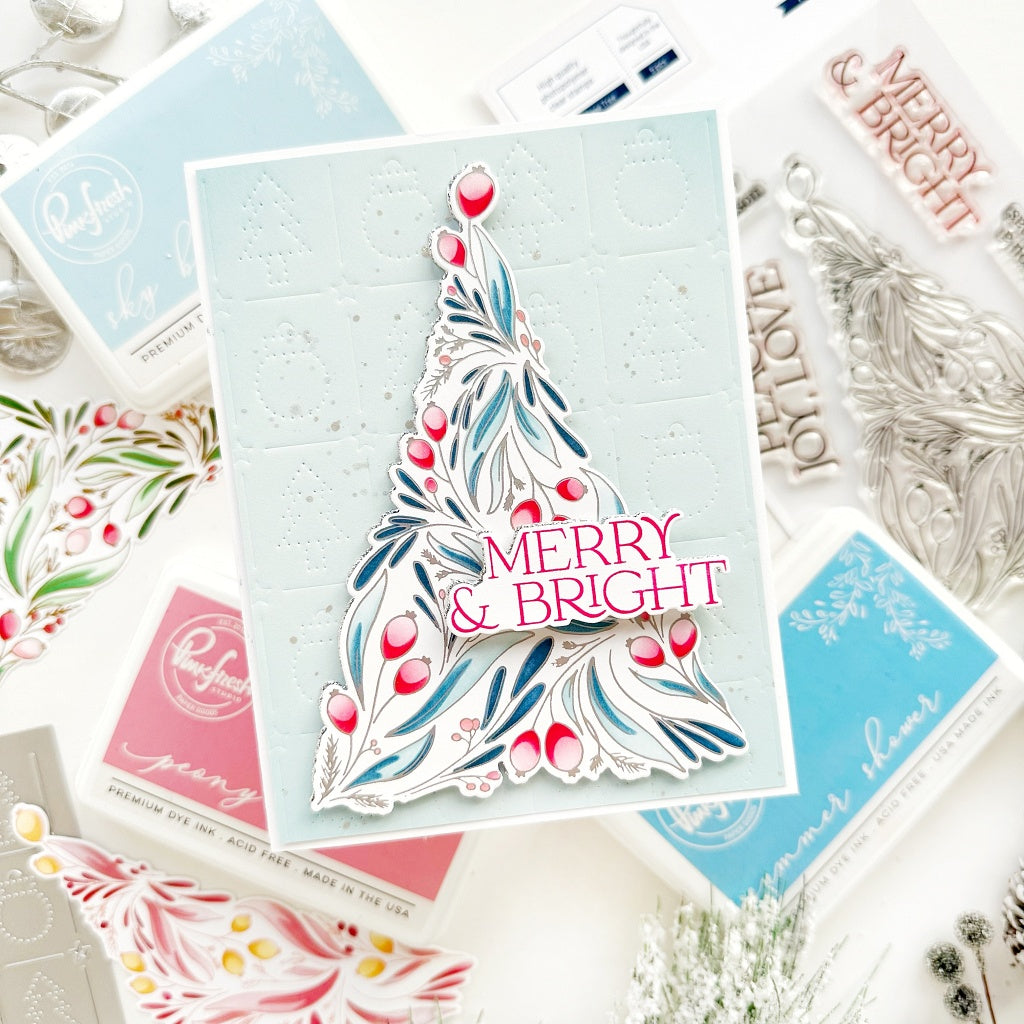 Festive Foliage Tree press plate – Pinkfresh Studio