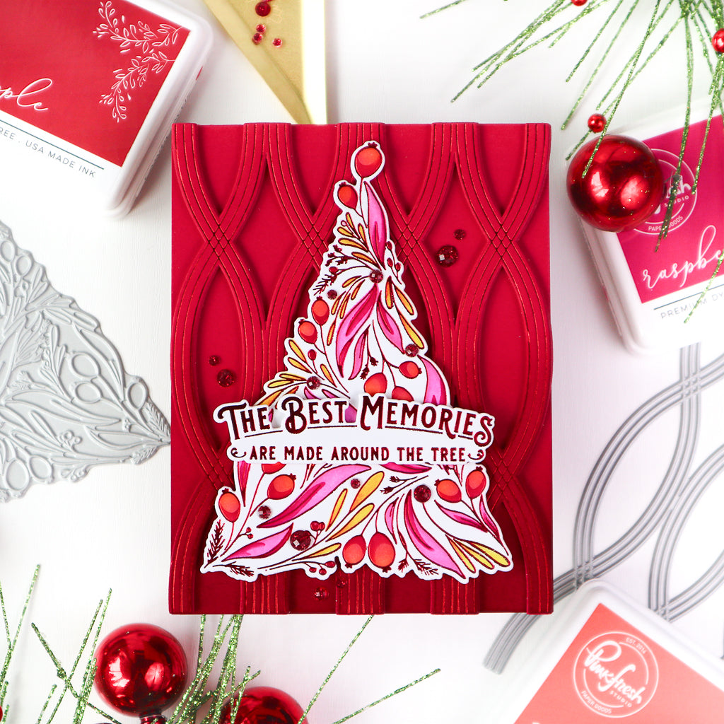 Festive Foliage Tree press plate – Pinkfresh Studio