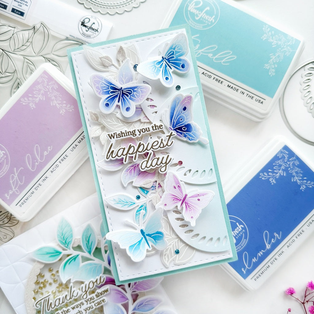 Fluttering Butterflies stencil – Pinkfresh Studio