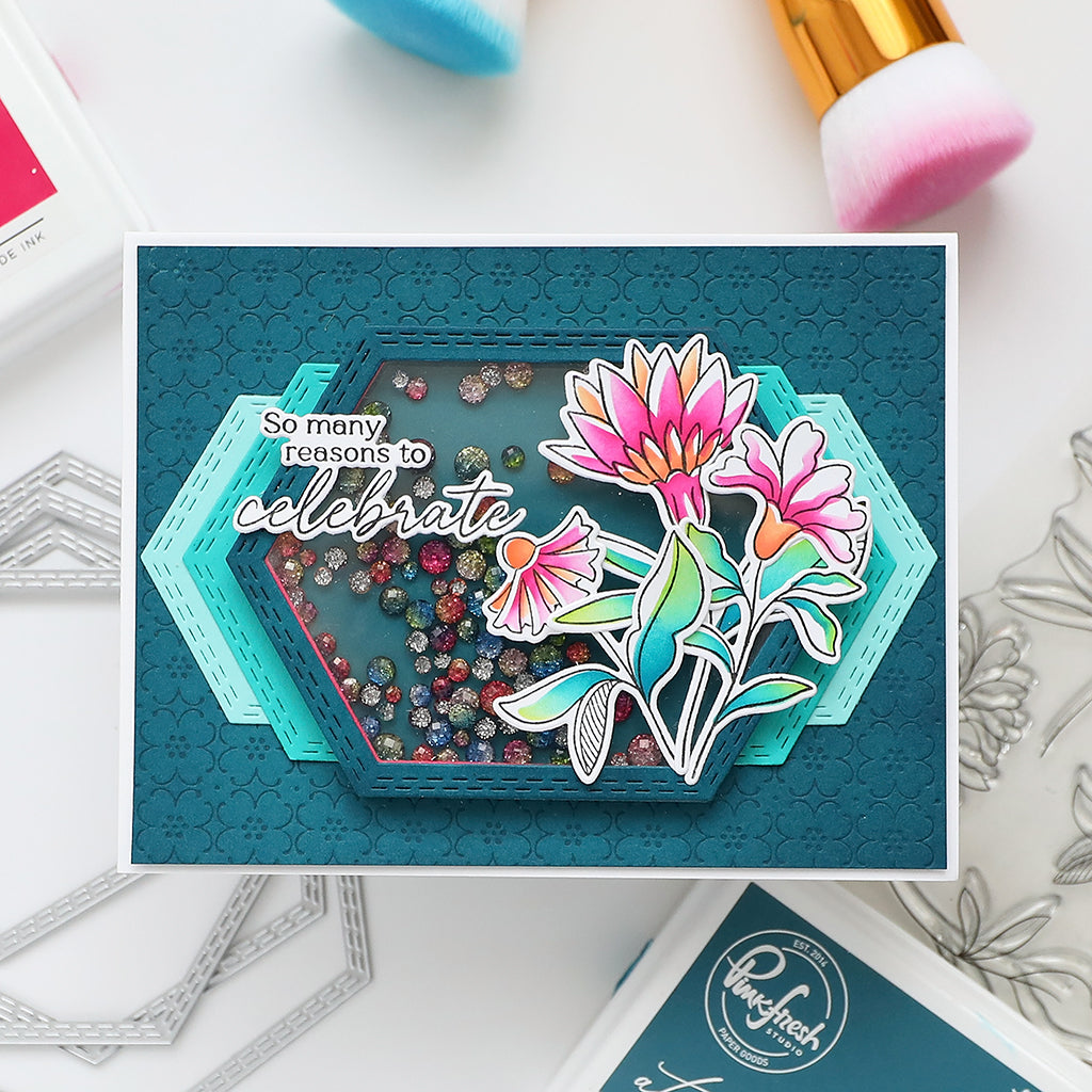 Essentials: Nested Hexagons Double Stitch die – Pinkfresh Studio