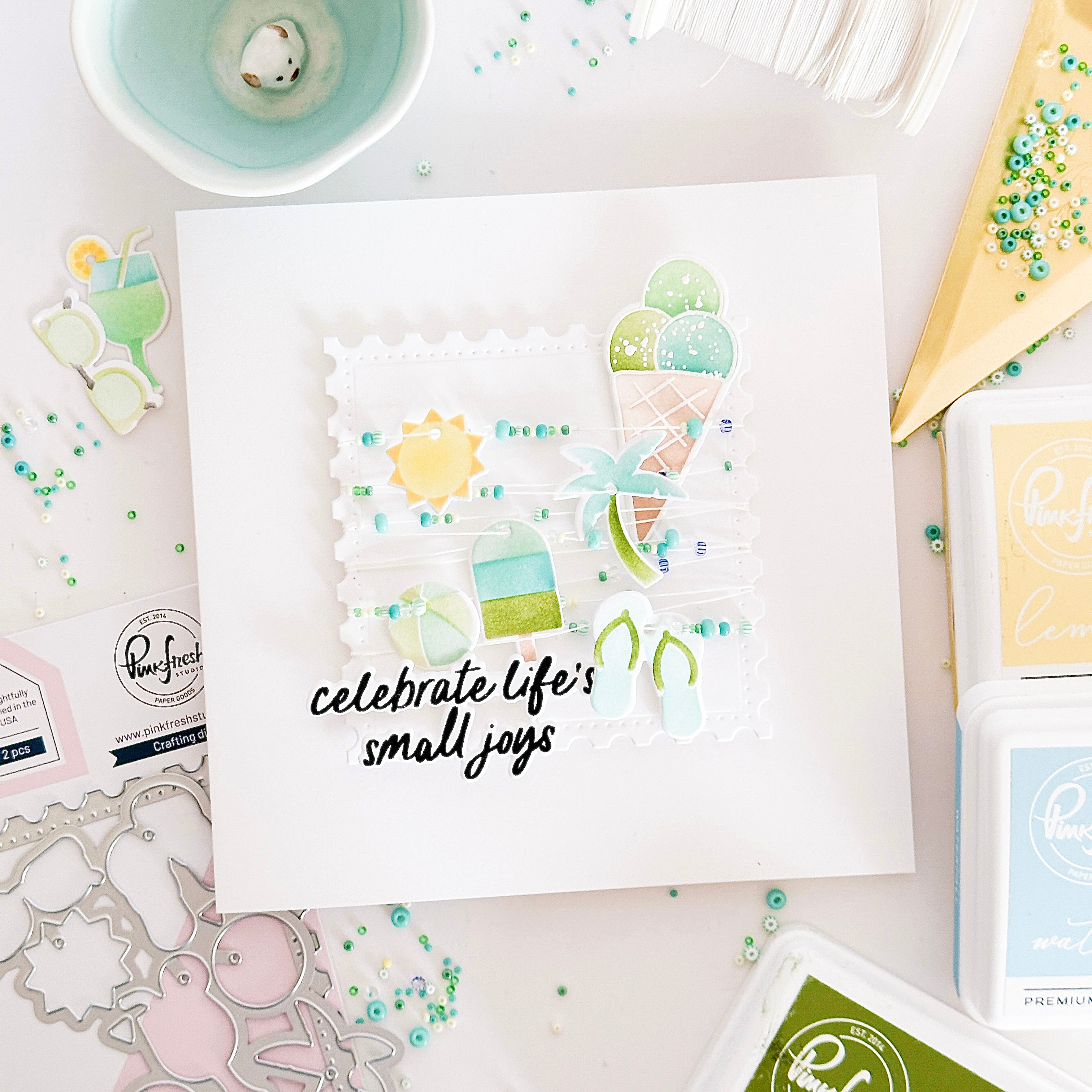Essentials: Dotted Postage Square die – Pinkfresh Studio