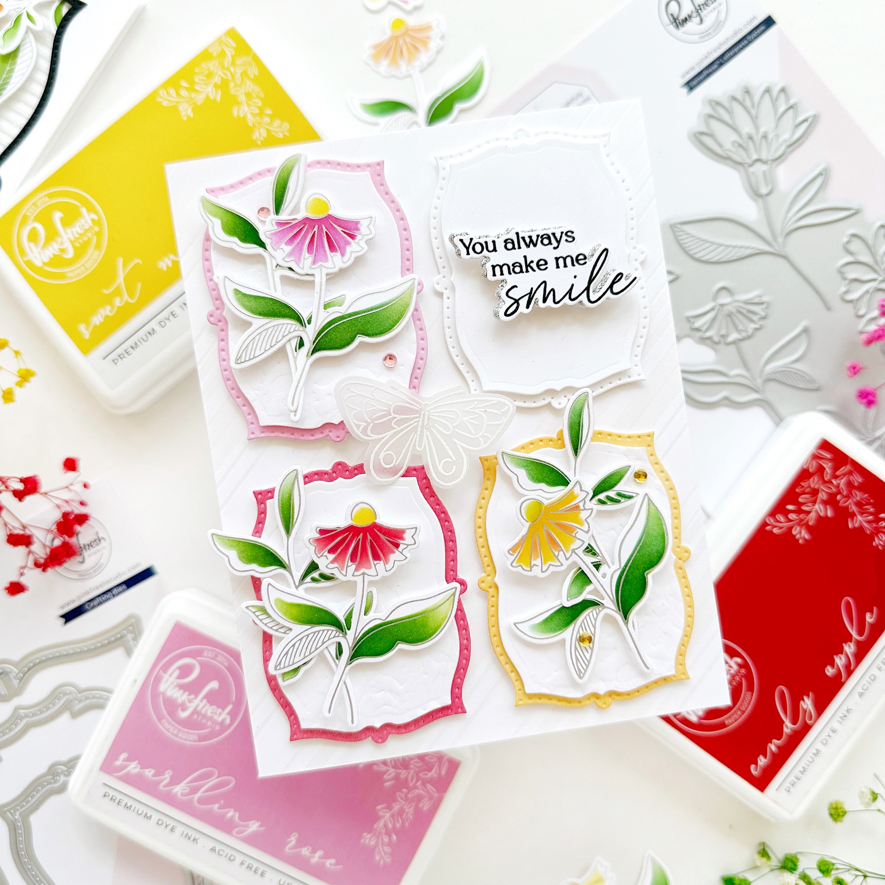 Kindness in Bloom stencil – Pinkfresh Studio
