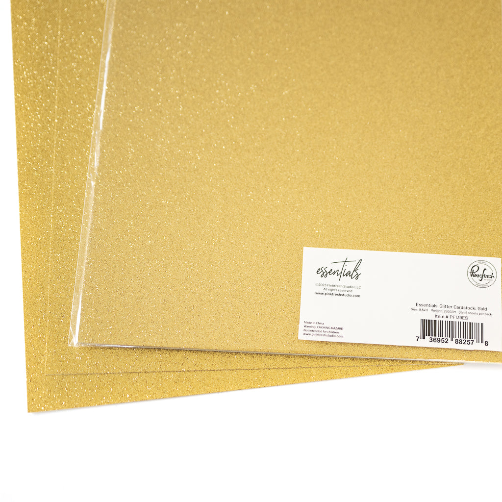 Essentials Glitter Cardstock: Gold – Pinkfresh Studio