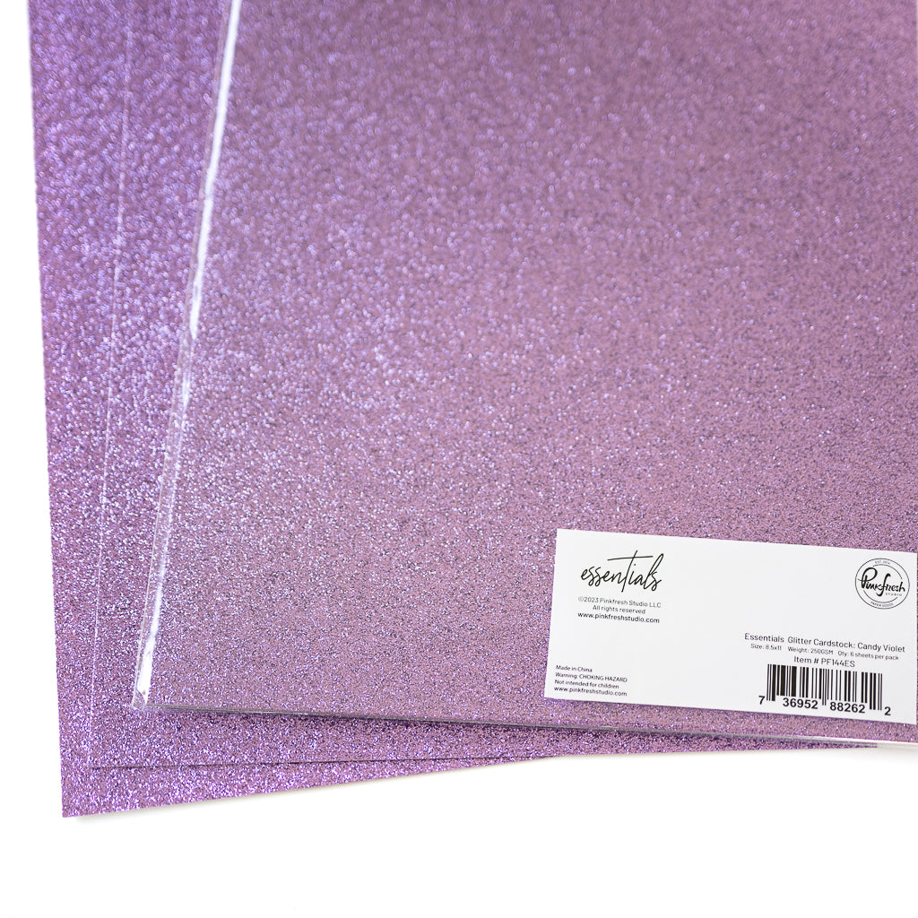 Essentials Glitter Cardstock: Candy Violet – Pinkfresh Studio
