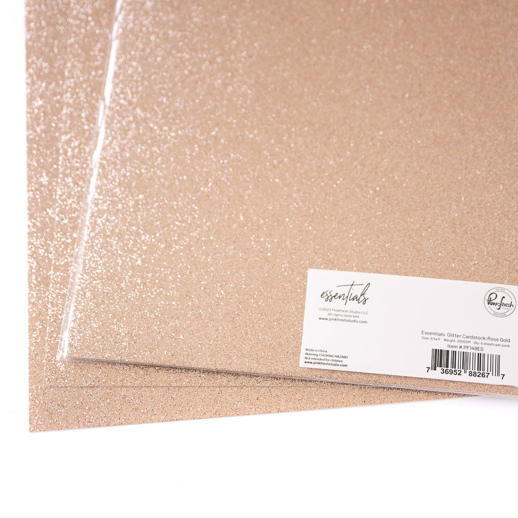Essentials Glitter Cardstock: Rose Gold – Pinkfresh Studio