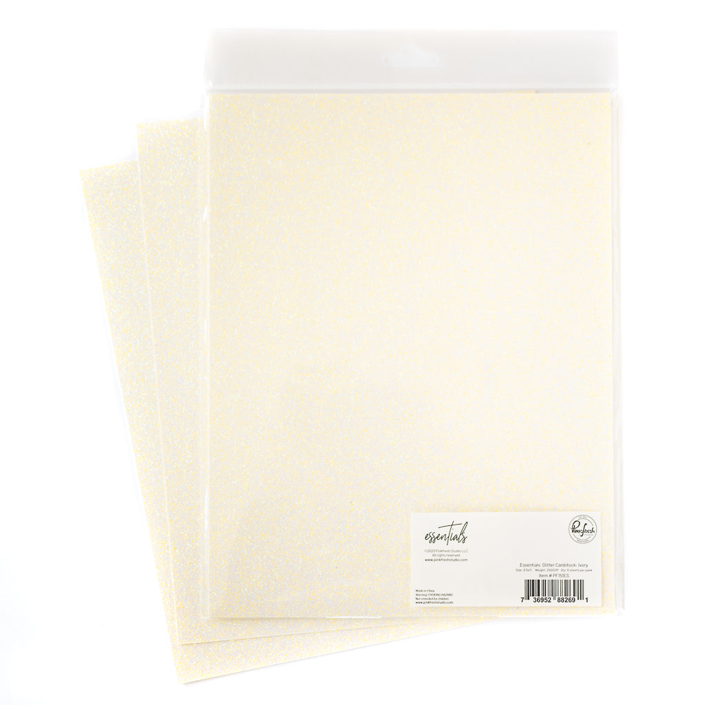 Essentials Glitter Cardstock: Ivory – Pinkfresh Studio