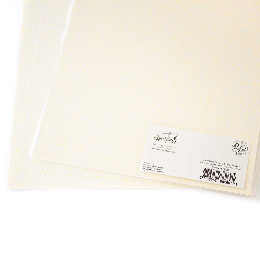 Essentials Glitter Cardstock: Ivory – Pinkfresh Studio