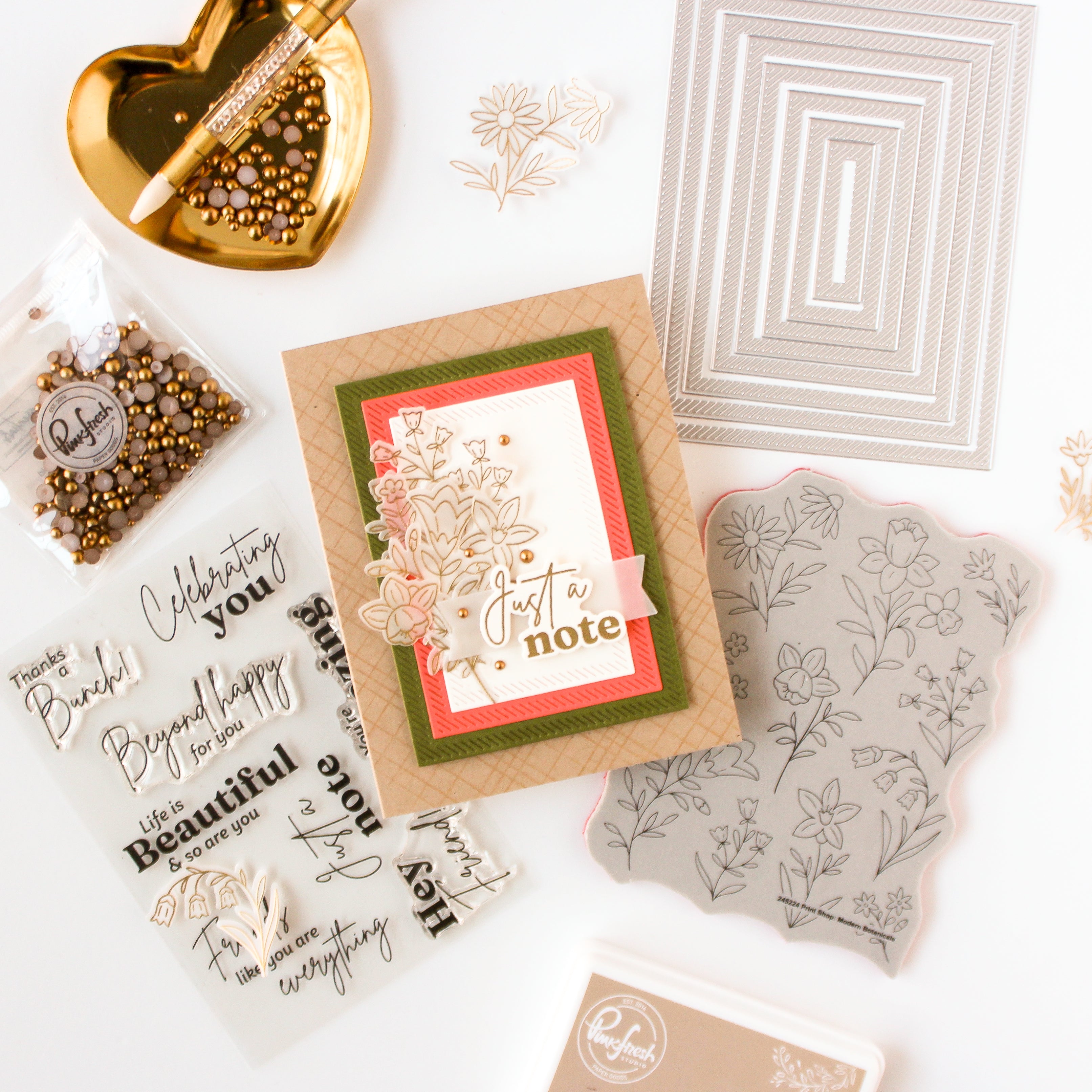 Essentials: Nested Rectangles Diagonal Stitch die – Pinkfresh Studio