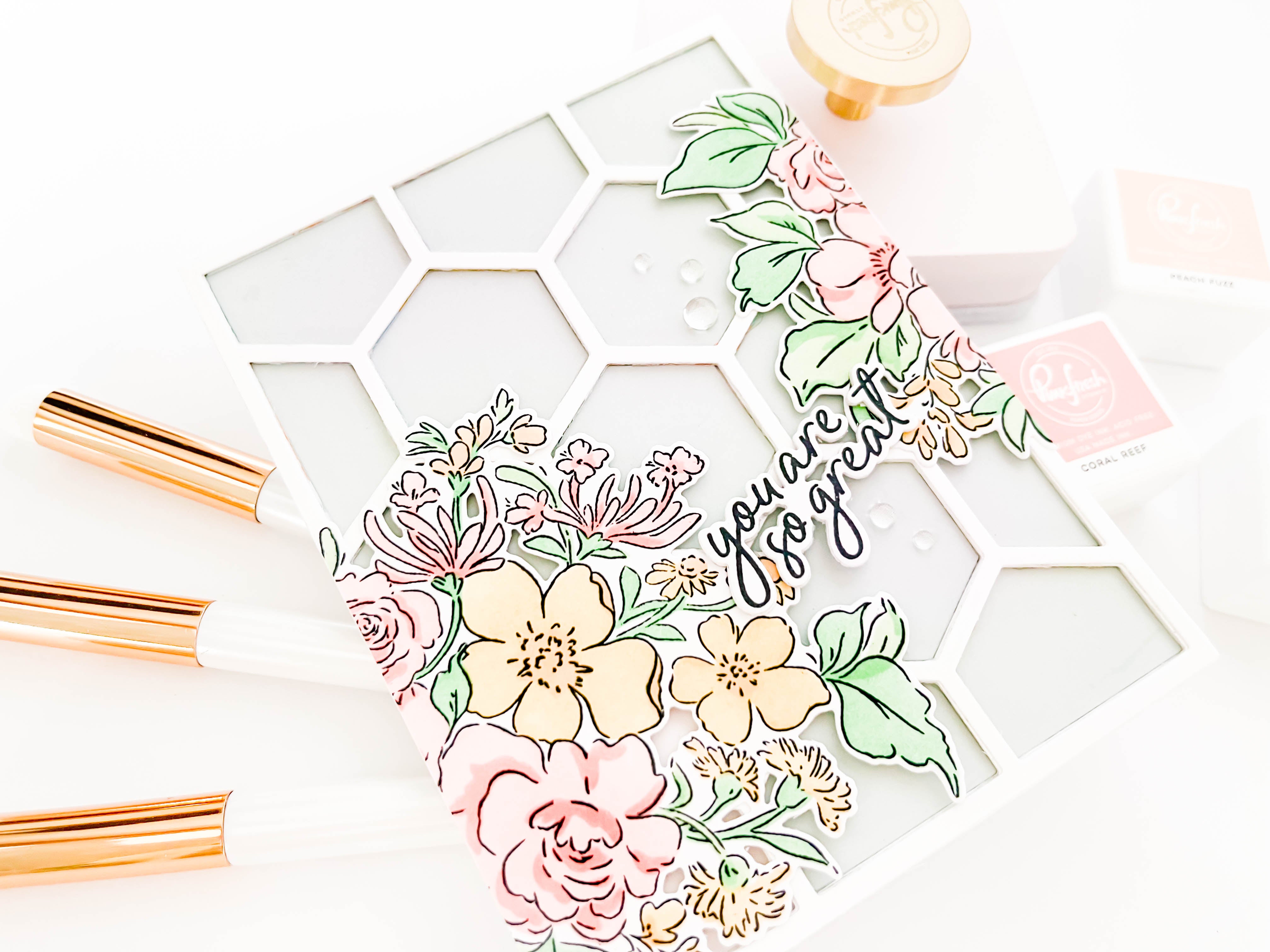 Handpicked Flowers stencil – Pinkfresh Studio