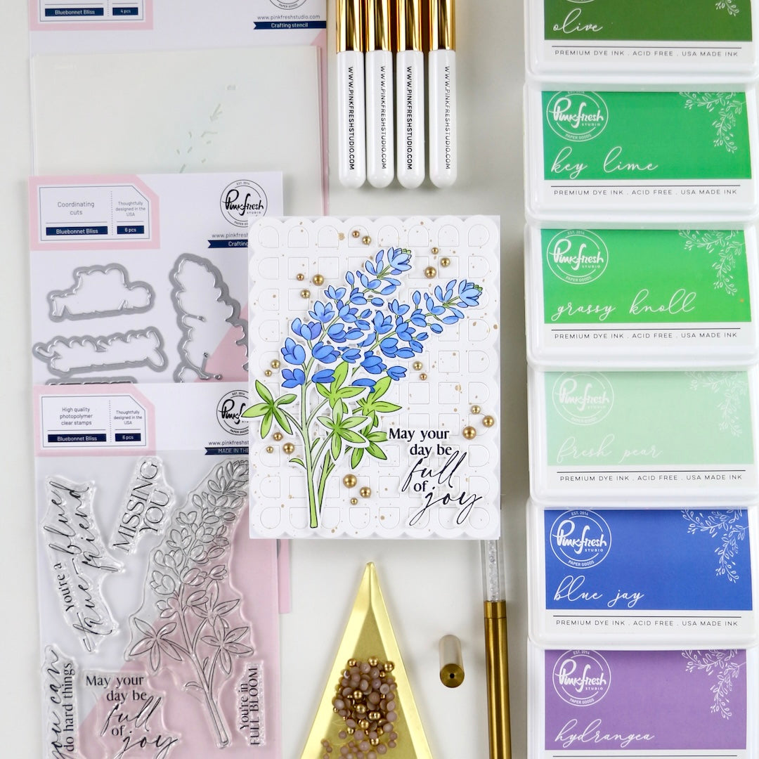 Bluebonnet Bliss stencil – Pinkfresh Studio