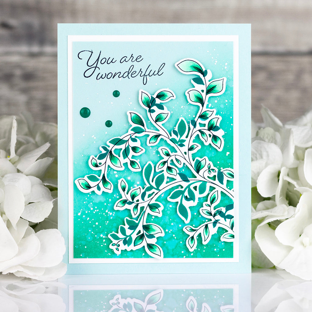 Delicate Foliage stencil – Pinkfresh Studio