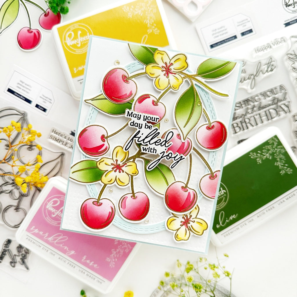 Cherry Bliss stencil – Pinkfresh Studio