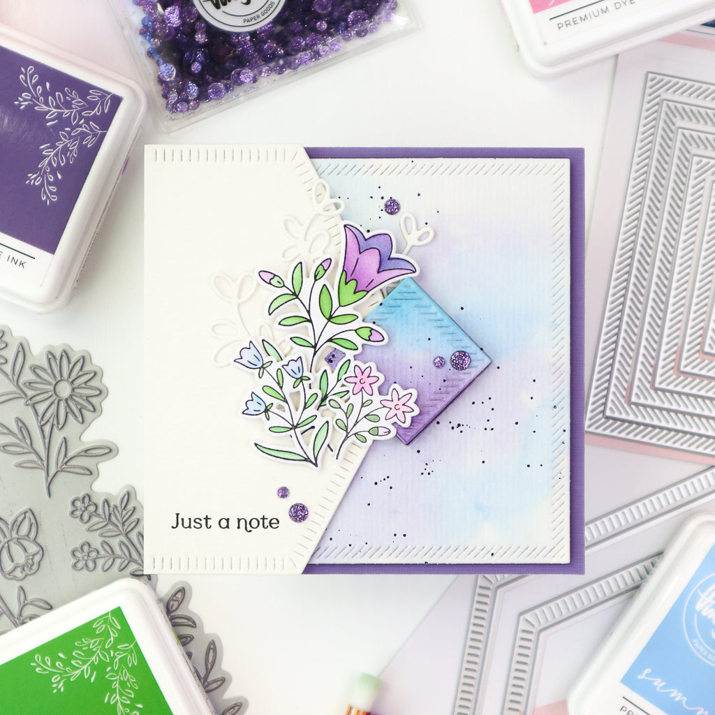 Essentials: Nested Squares Diagonal Stitch die – Pinkfresh Studio